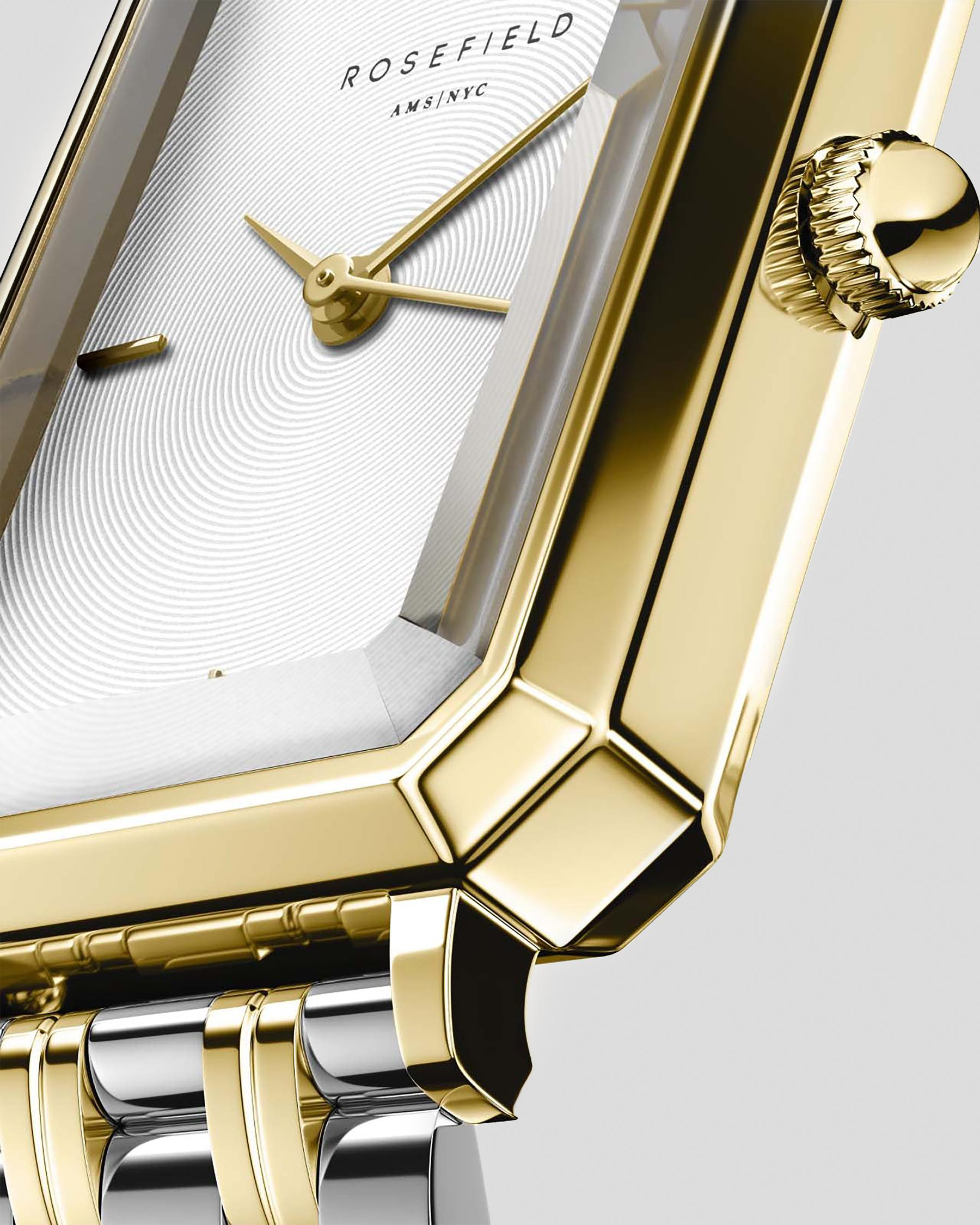 Shop Rosefield Octagon XS Watch In White/silver/gold - Fast Shipping & Easy Returns - City Beach ...