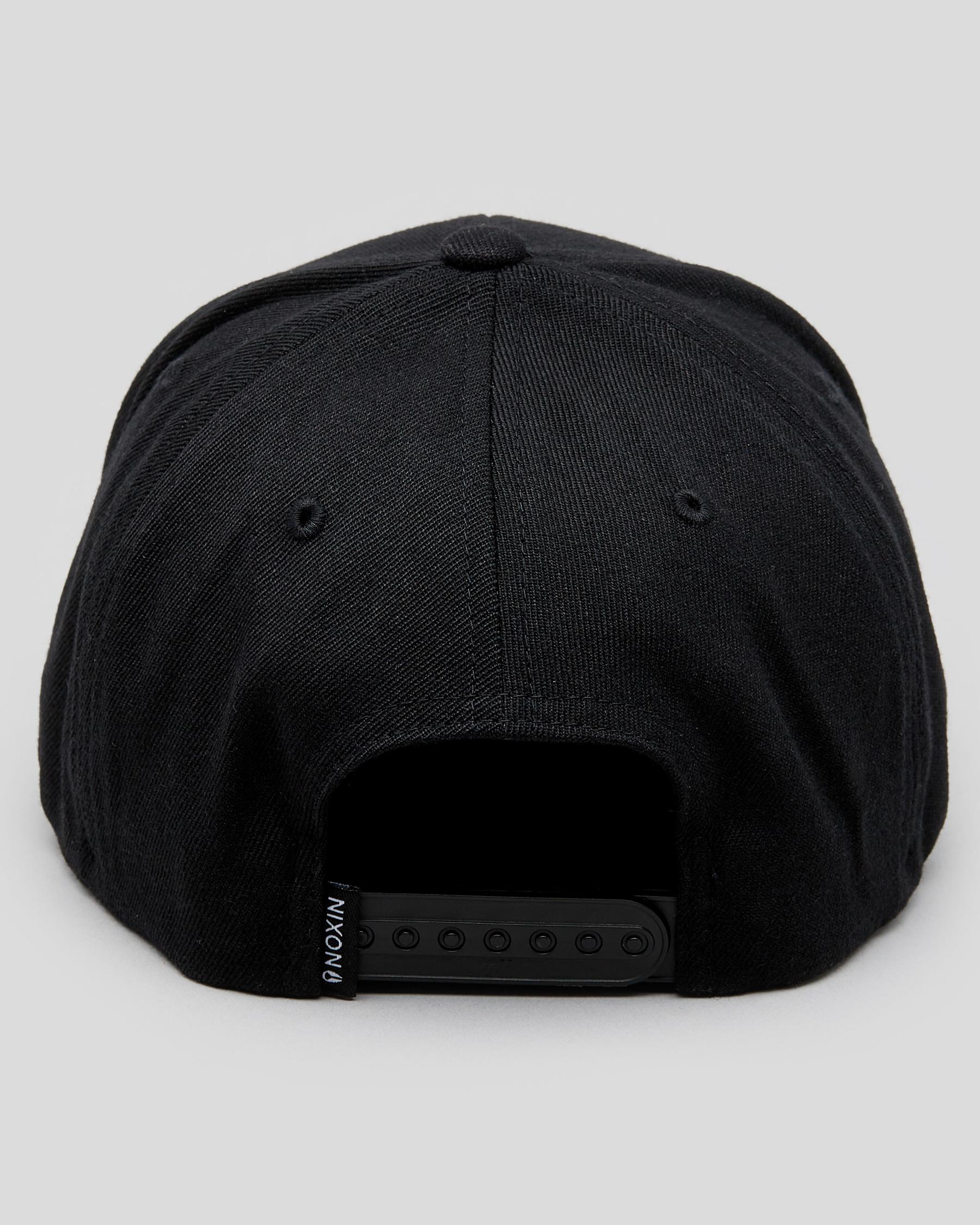 Shop Nixon Deep Down Snapback Cap In Black/ White - Fast Shipping ...