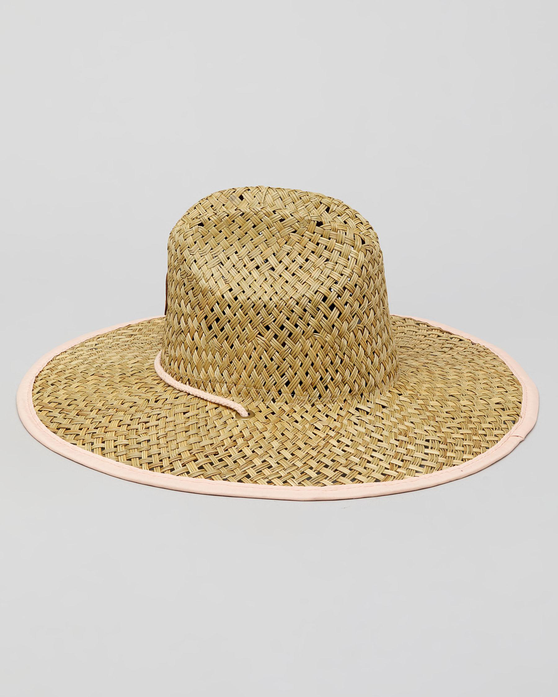 Shop Roxy Girls' Pina To My Colada Panama Hat In Pink Sand - Fast ...