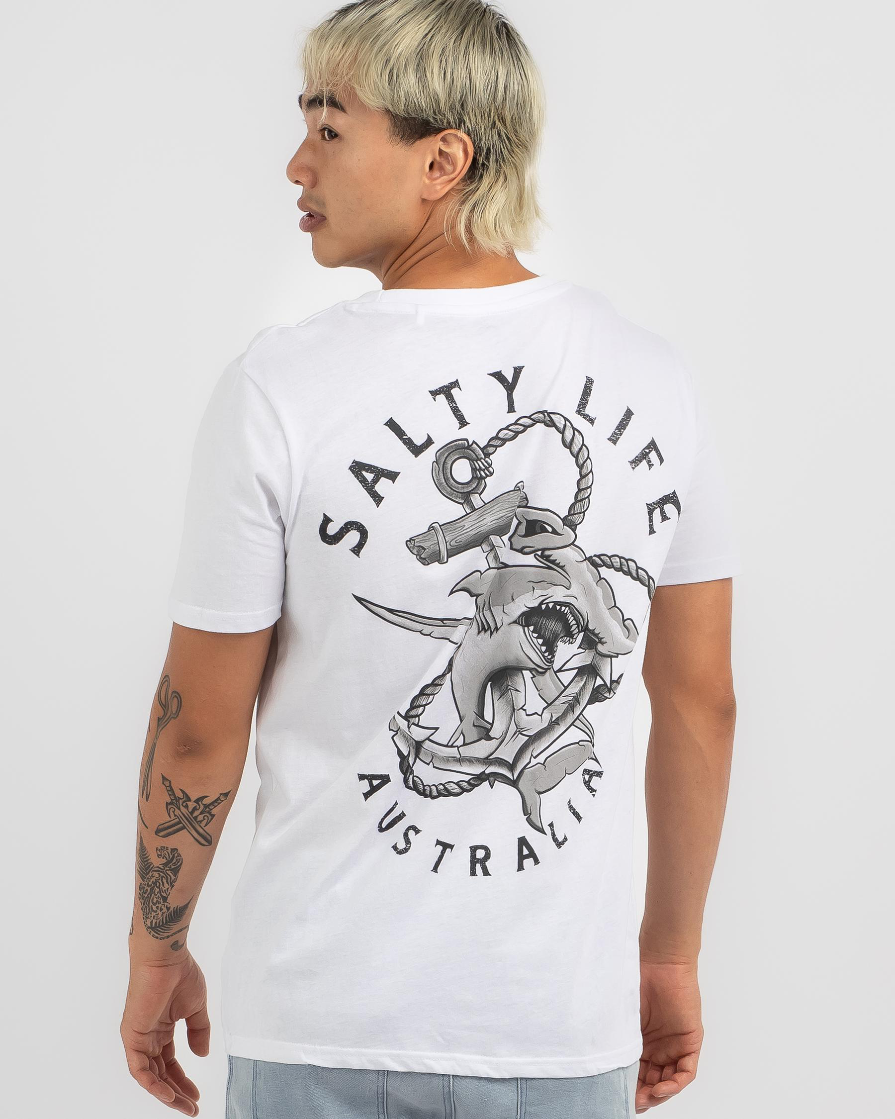Shop Salty Life Hammerhead T-Shirt In White - Fast Shipping & Easy ...