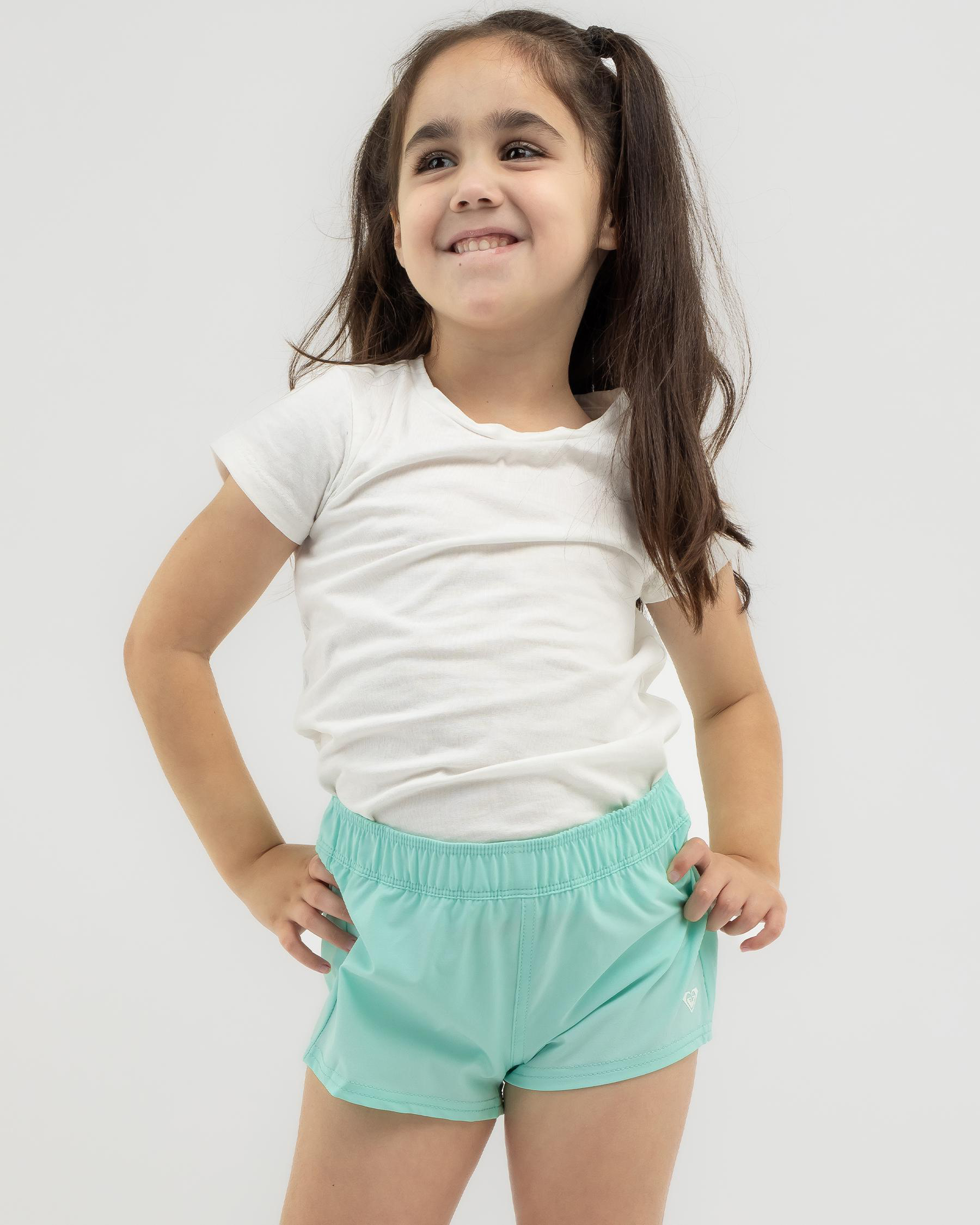 Shop Roxy Toddlers' Solid Board Shorts In Aruba Blue - Fast Shipping ... Shop Roxy Toddlers' Solid Board Shorts In Aruba Blue - Fast Shipping ...