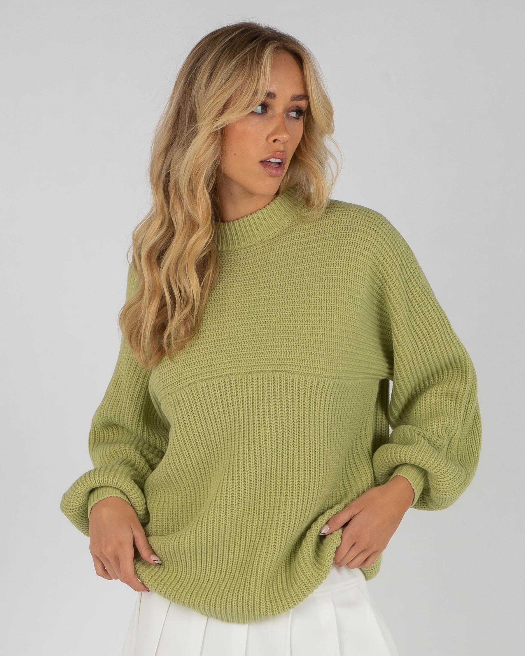 Shop Ava And Ever Kerr Knit In Pistachio - Fast Shipping & Easy Returns ...