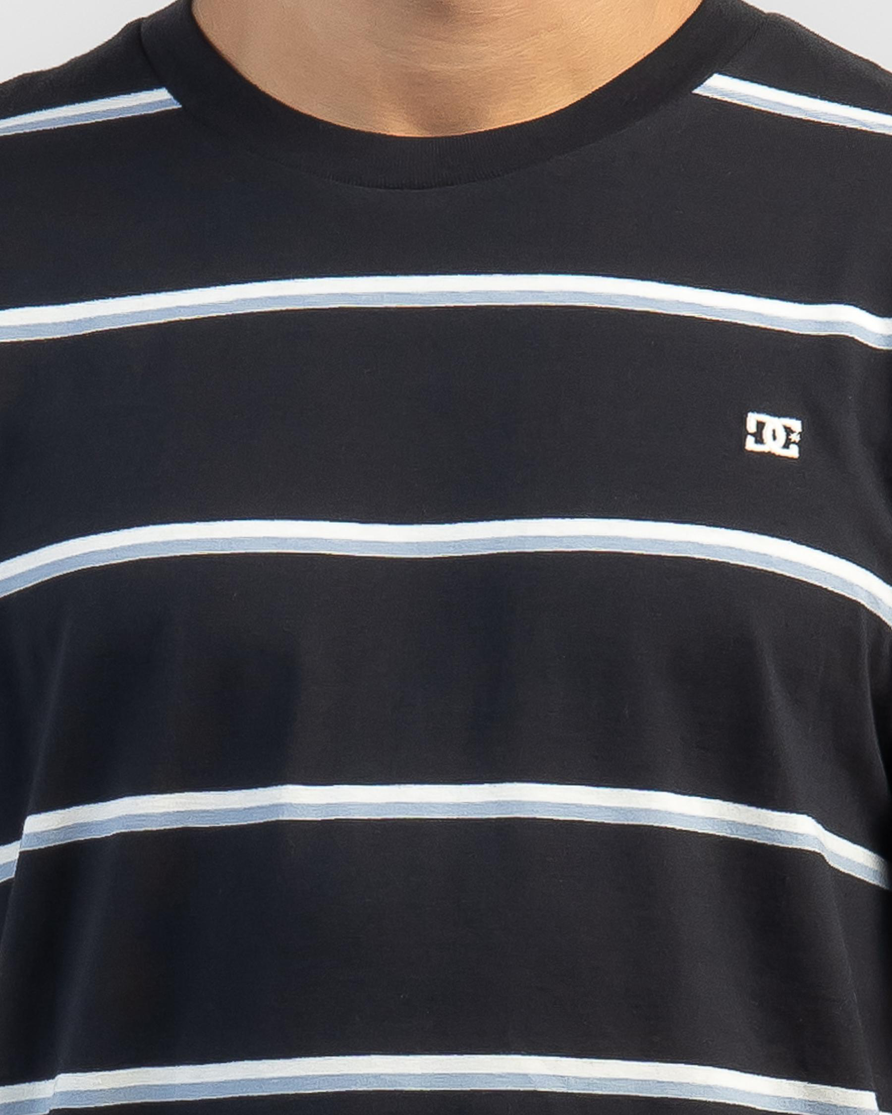 Shop DC Shoes Ruthless Stripe T-Shirt In Pirate Black Ruthless Stripe ...