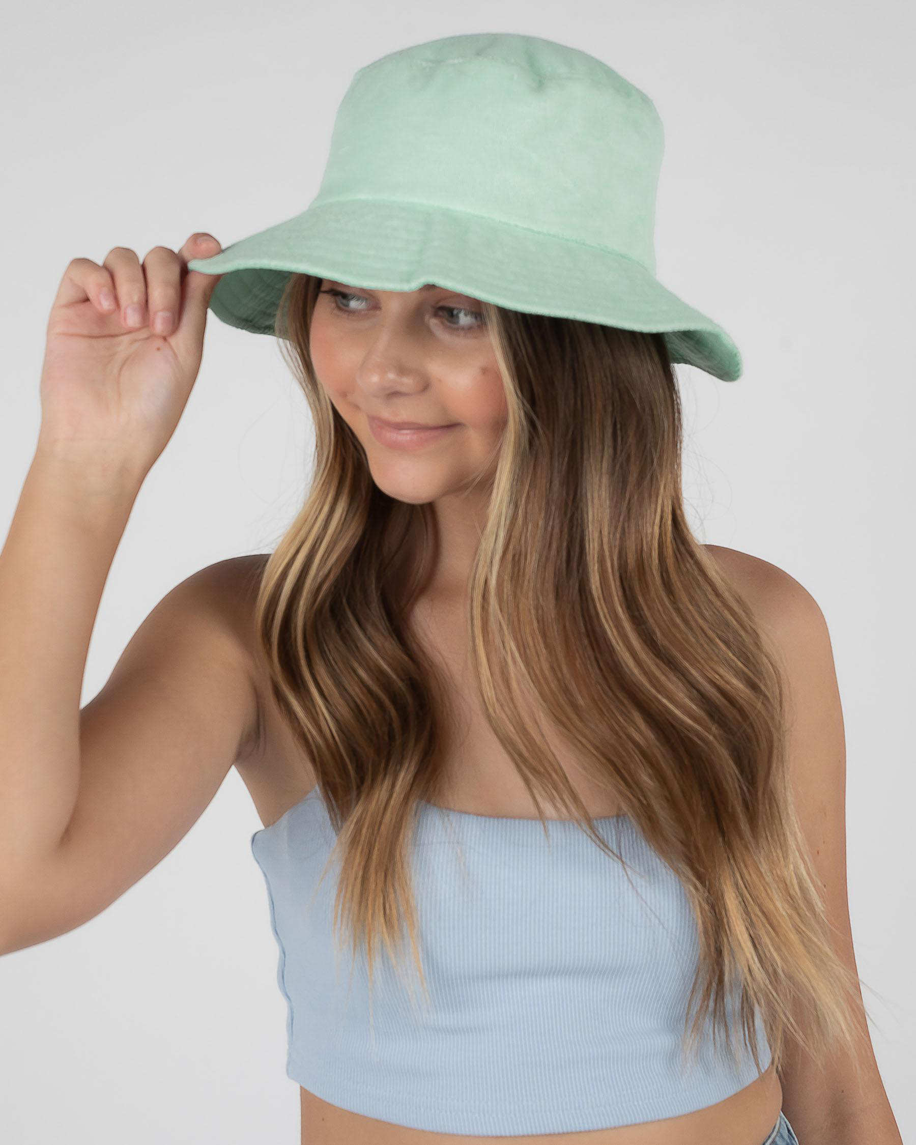 Shop Mooloola Girls' Noah Bucket Hat In Dusty Blue - Fast Shipping ...