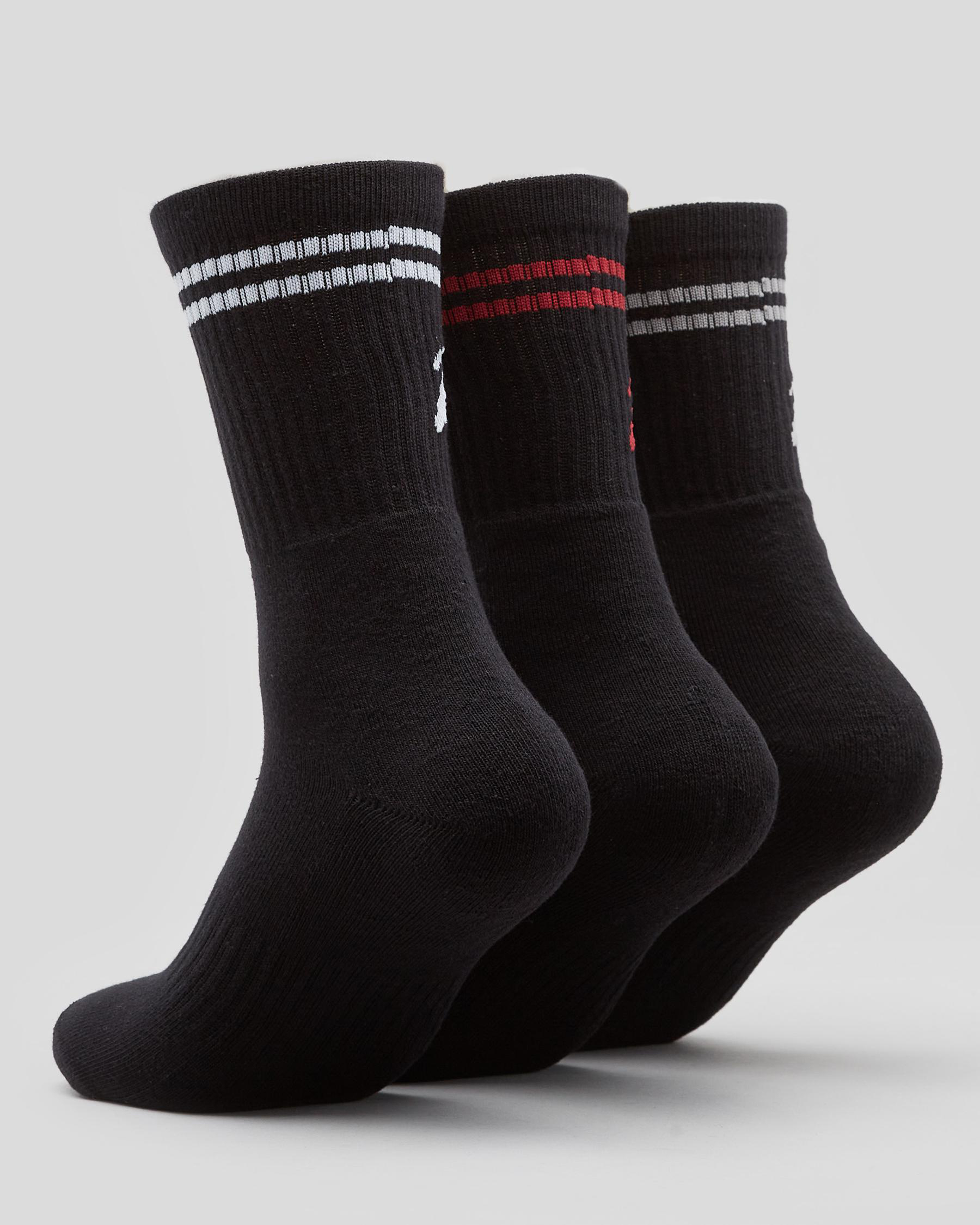 Shop Rusty Core Mid Calf Socks 3 Pack In Black - Fast Shipping & Easy ...