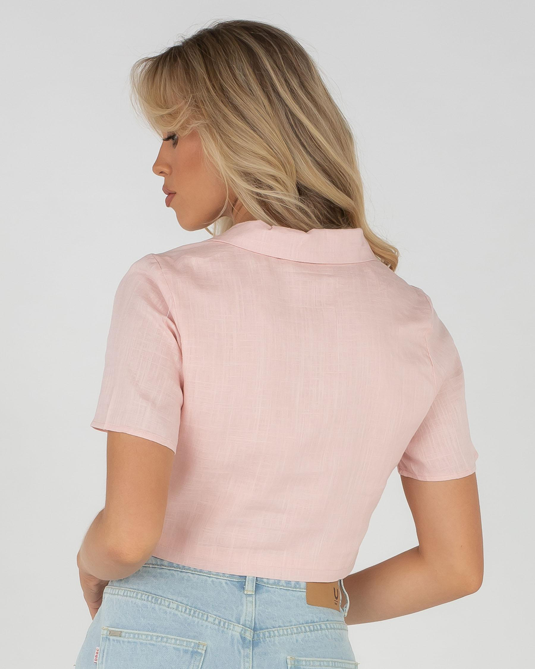 Shop Mooloola Kit Shirt In Dusty Pink - Fast Shipping & Easy Returns ...