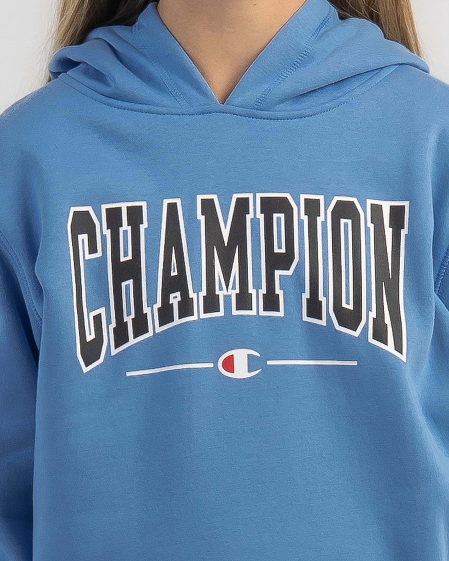 Shop Champion Girls' Sporty Hoodie In Track N Field - Fast Shipping ...