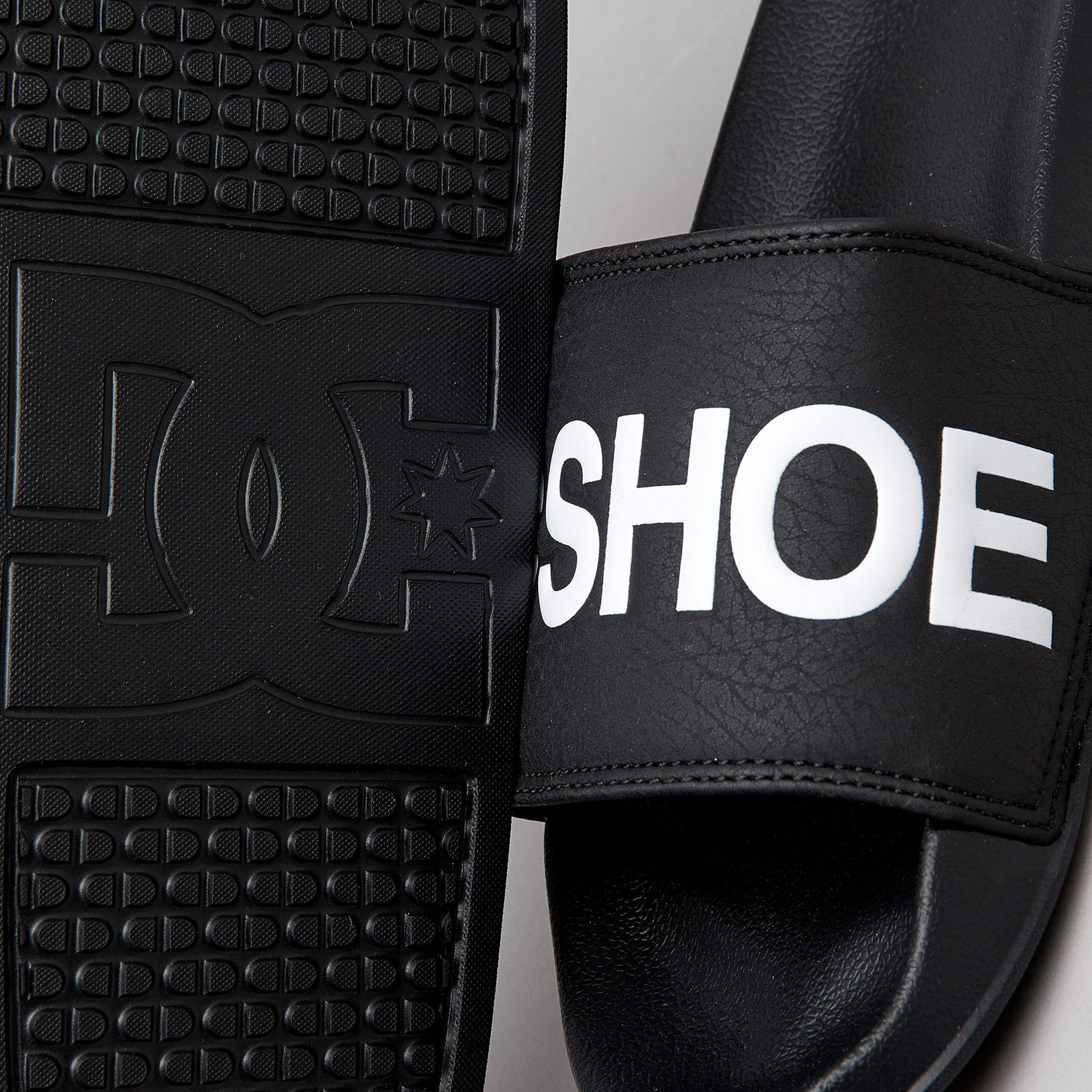 Shop DC Shoes DC Slides In Black/white - Fast Shipping & Easy Returns ...