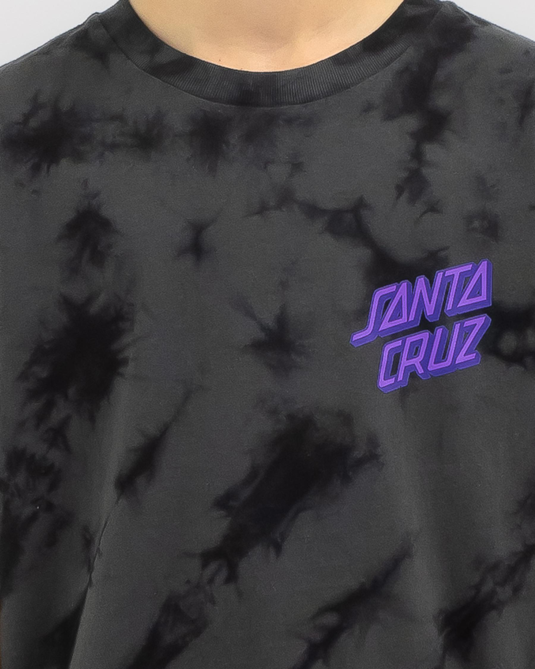 Shop Santa Cruz Boys' Inferno Stacked Strip Dot T-Shirt In Black - Fast ...