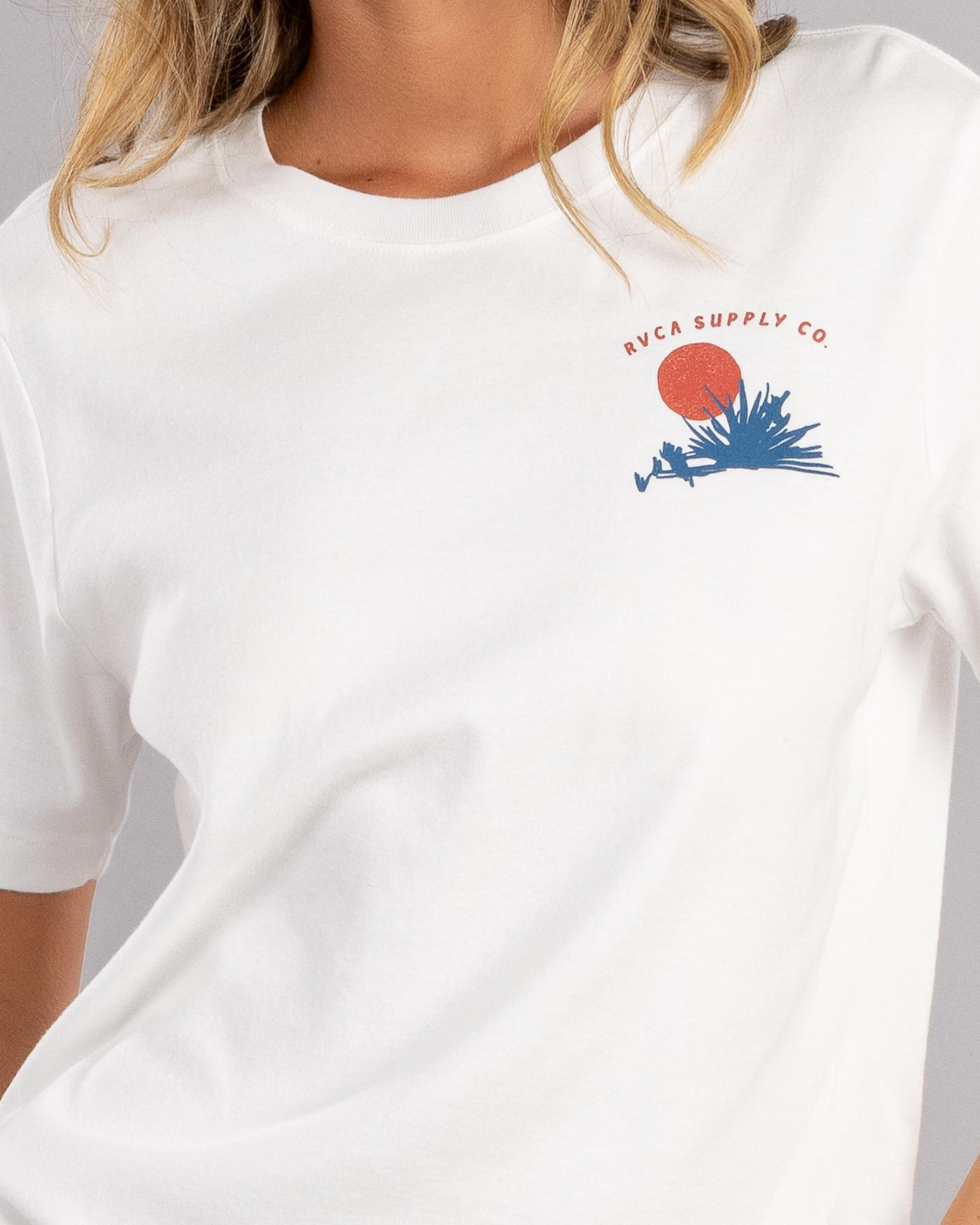 Shop RVCA Icon T-Shirt In Antique White - Fast Shipping & Easy Returns ...