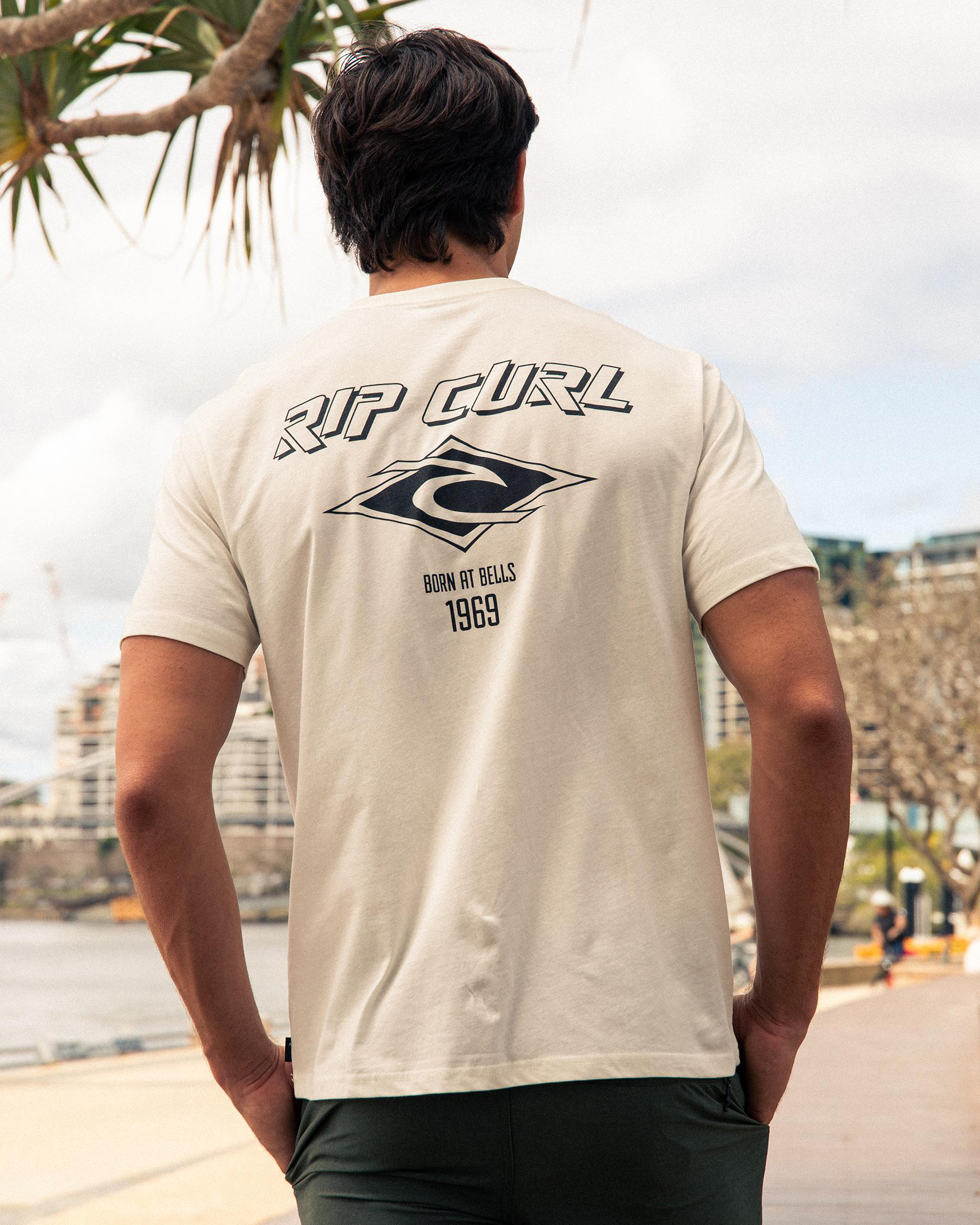 Shop Rip Curl Fade Out Icon T-Shirt In Bone - Fast Shipping & Easy ...