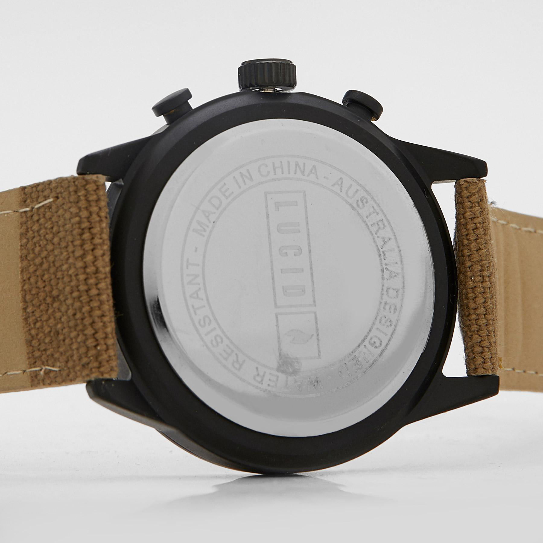 Shop Lucid Rigorous Watch In Black/black/khaki - Fast Shipping & Easy ...
