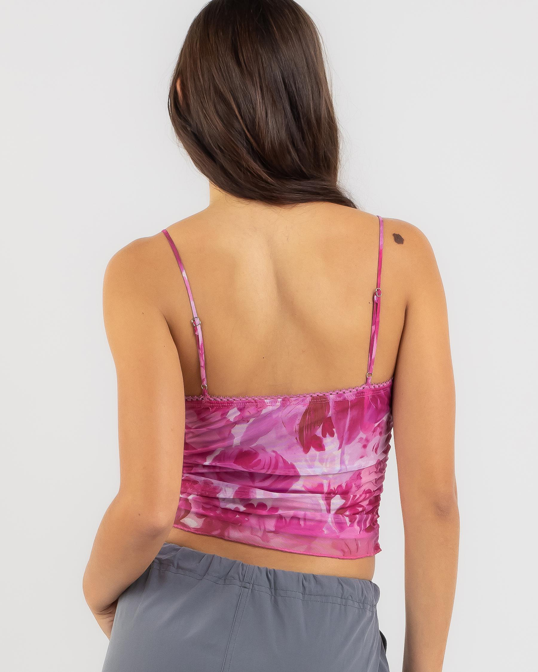 Shop Alive Girl Ariella Mesh Cami Top In Pink - Fast Shipping & Easy Returns - City Beach Australia