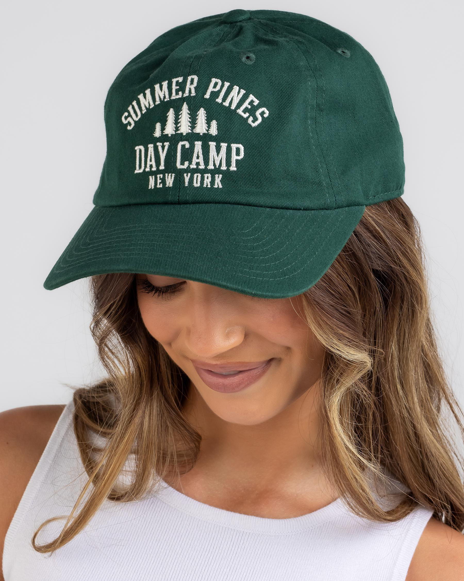 Shop American Needle Summer Pines Day Camp Cap In Dark Green - Fast ...
