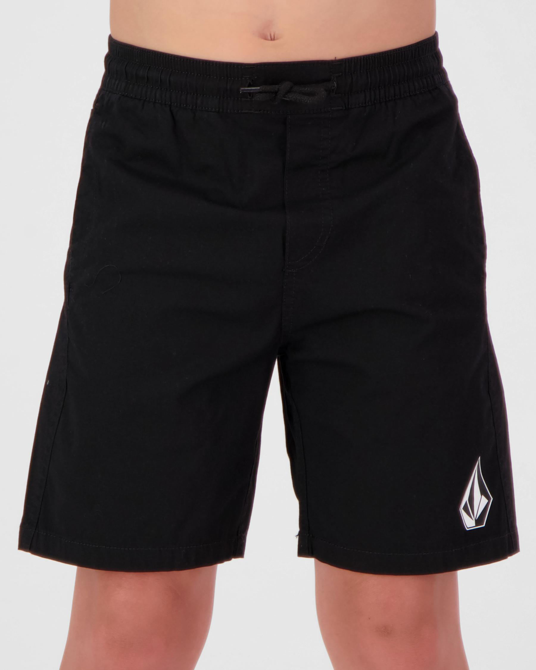 Shop Volcom Boys' Deadly Stones Short In Black - Fast Shipping & Easy ...