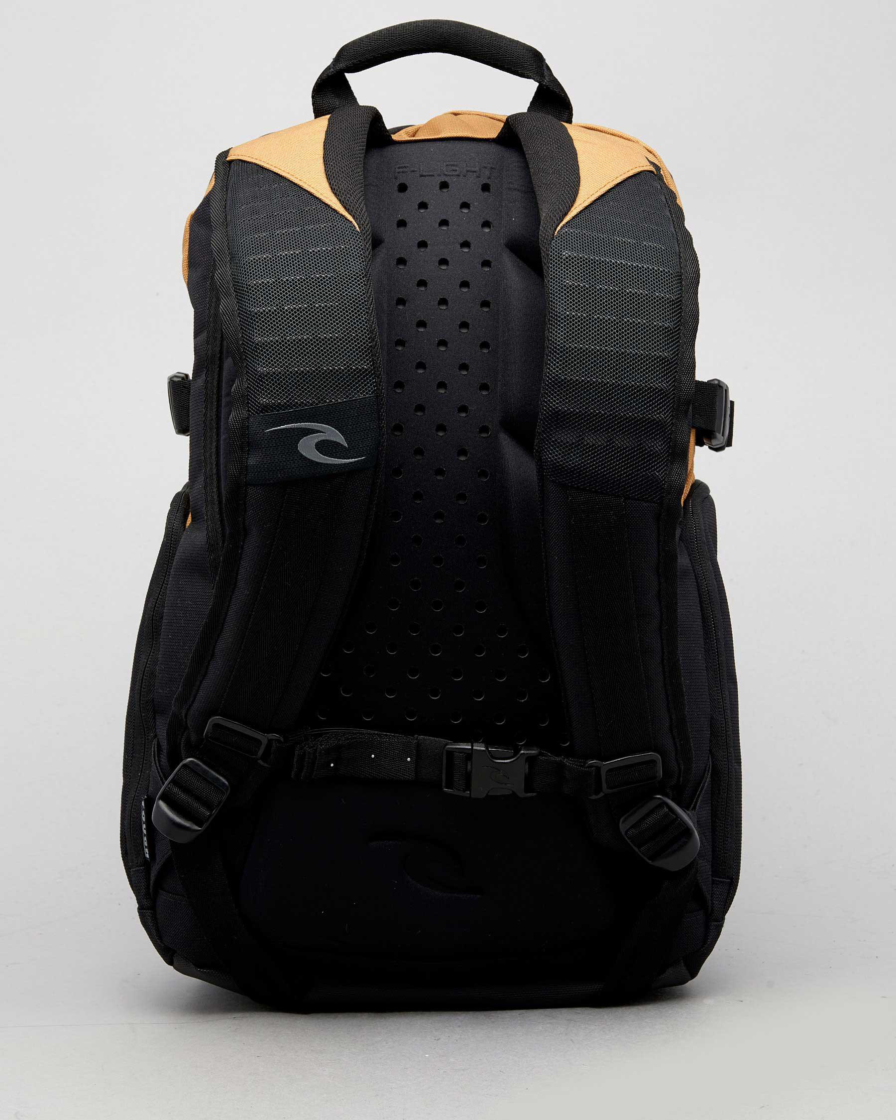 Shop Rip Curl F Light Posse Combine Backpack In Black/tan - Fast ...