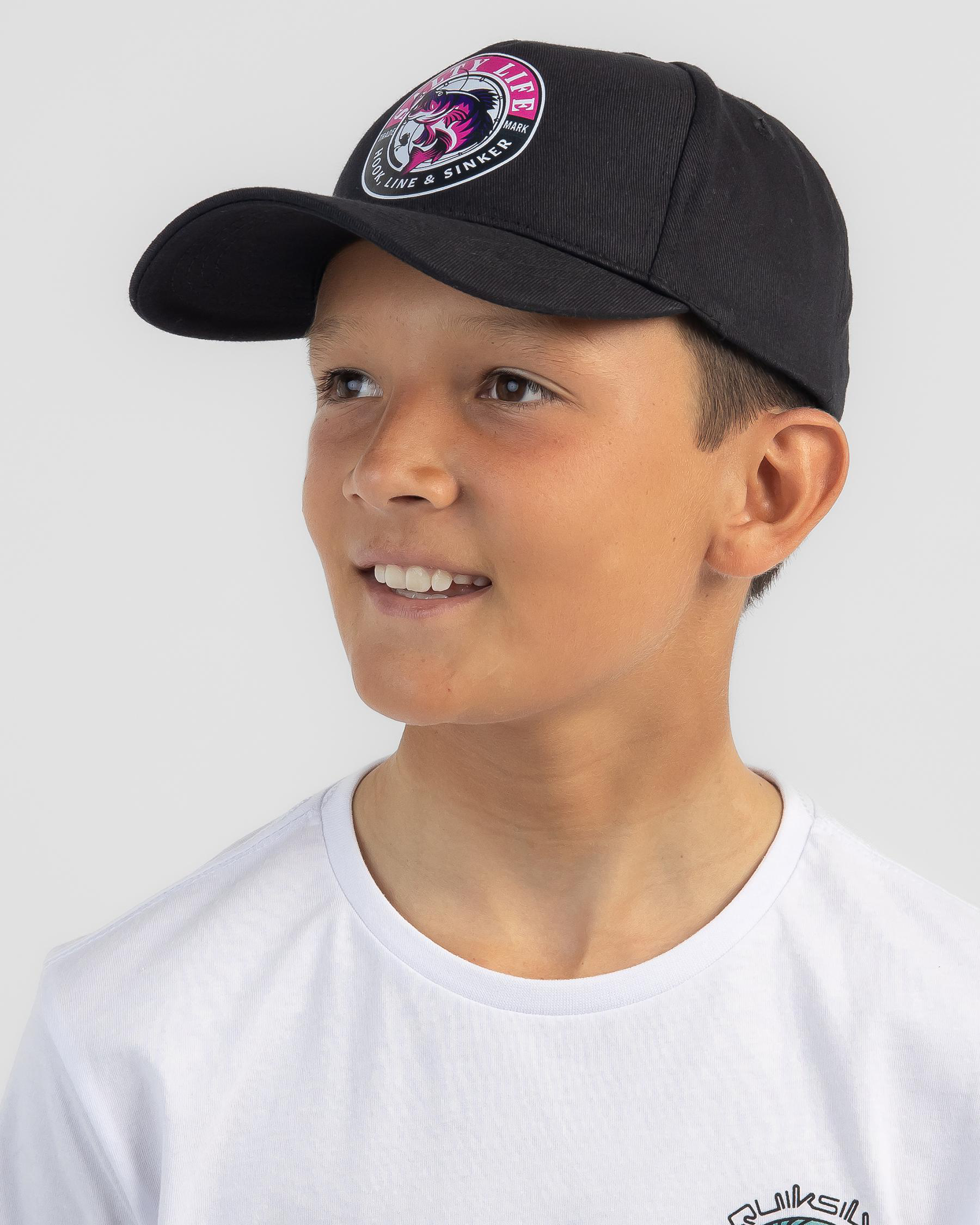 Shop Salty Life Boys' Hook Snapback Cap In Black - Fast Shipping & Easy ...