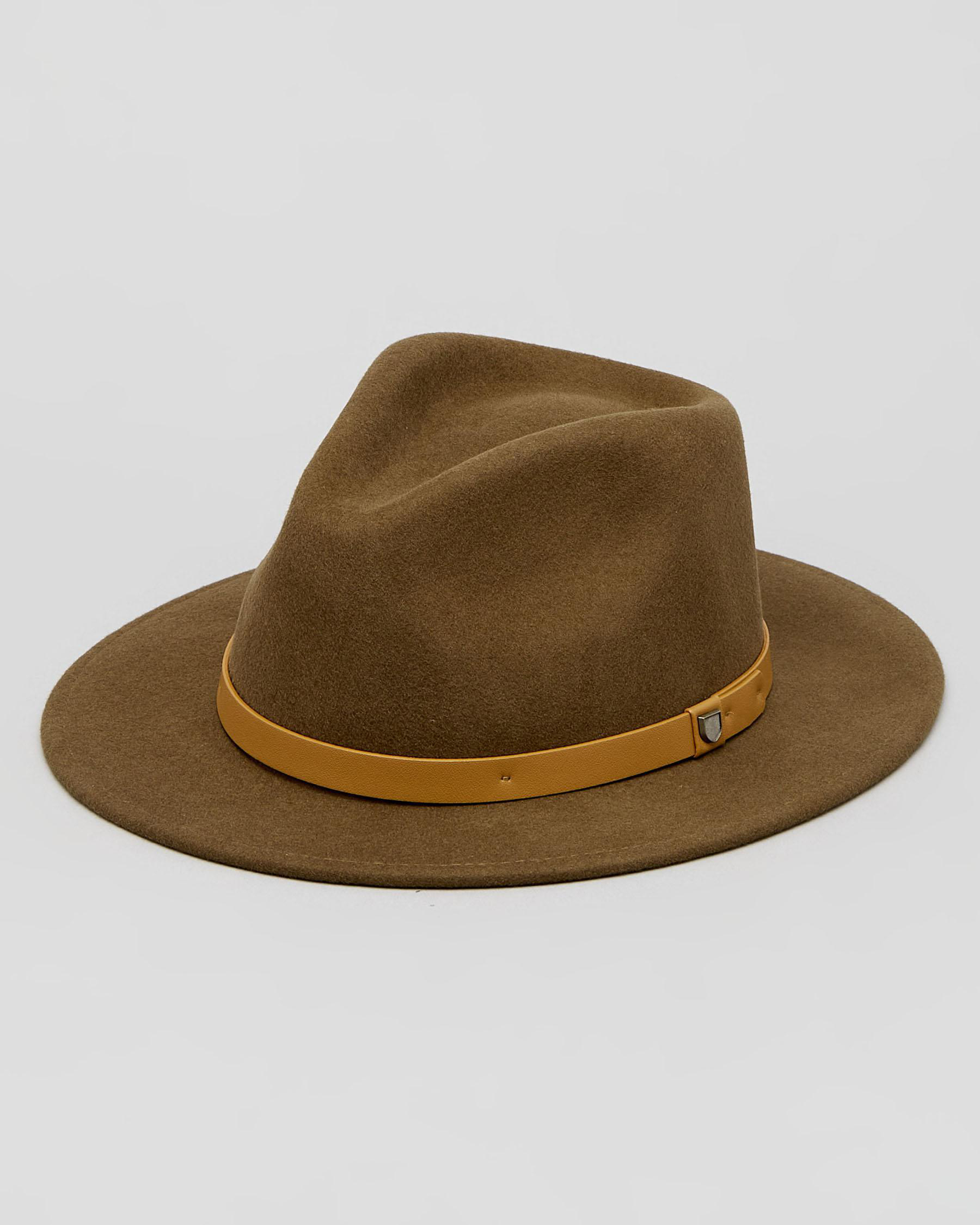 Shop Brixton Messer Fedora In Toffee - Fast Shipping & Easy Returns ...