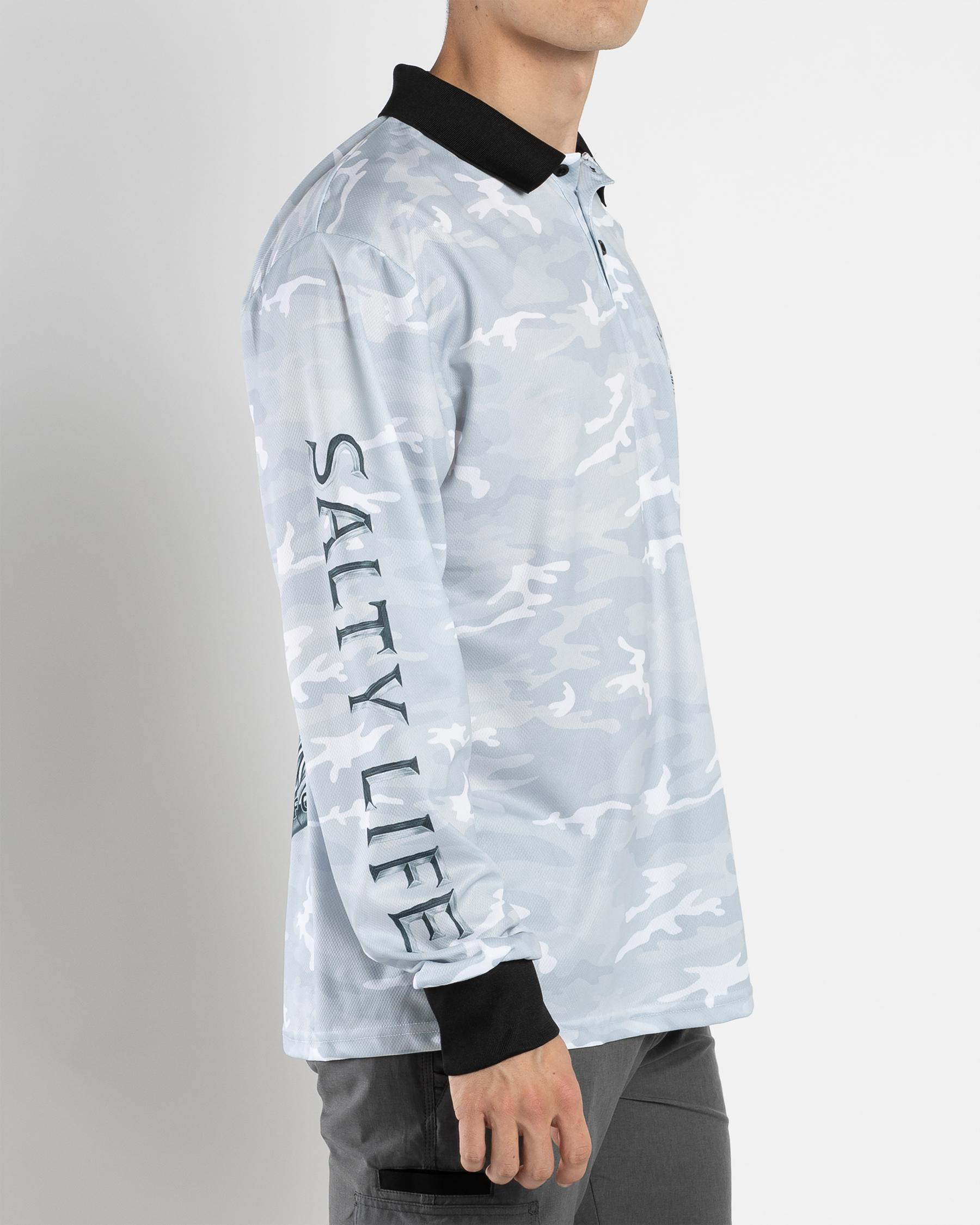 Shop Salty Life Anchors Fishing Shirt In Snow Camo - Fast Shipping & Easy Returns - City Beach ...