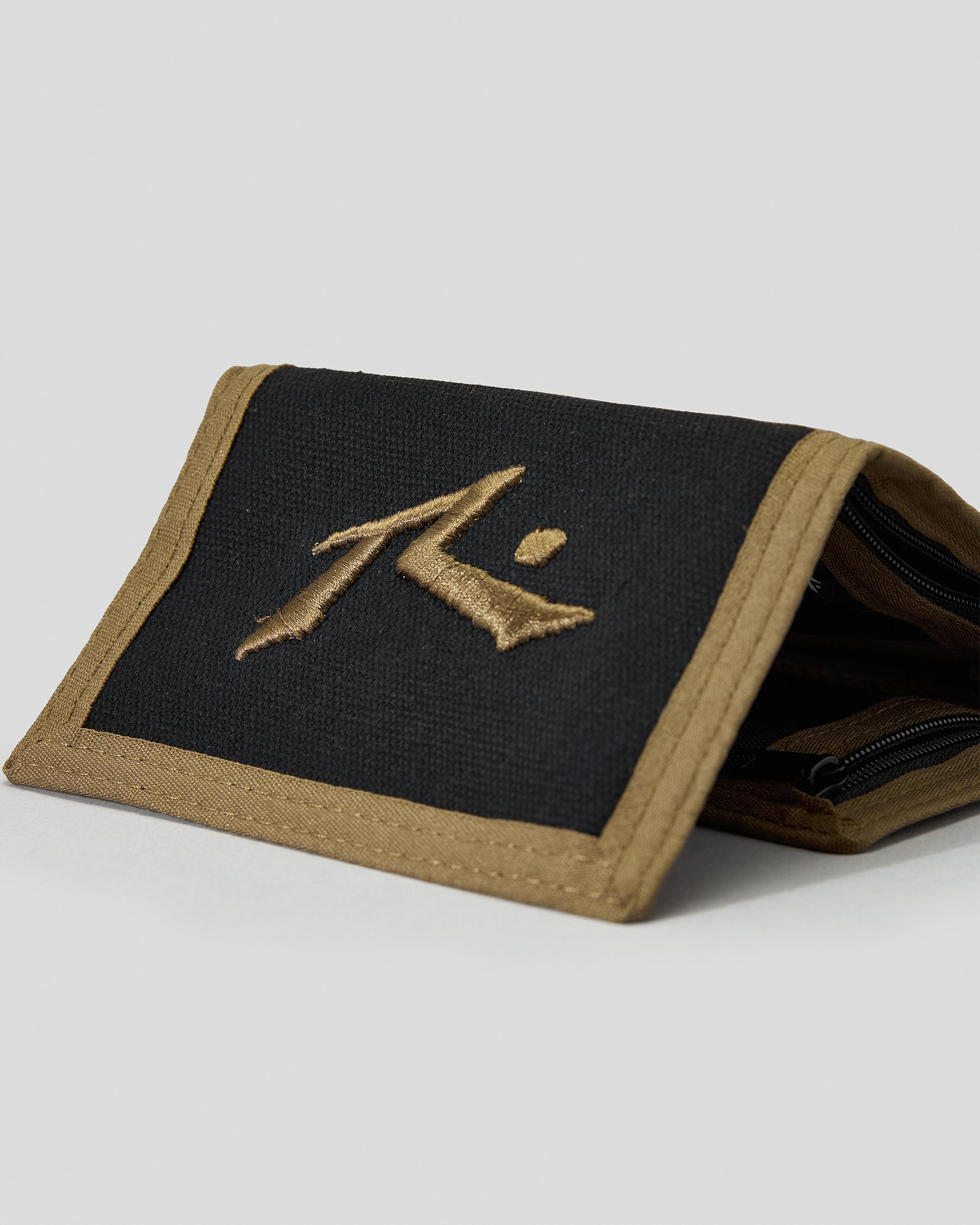 Shop Rusty Comp Wash Tri-Fold Wallet In Vintage Khaki / Black - Fast ...