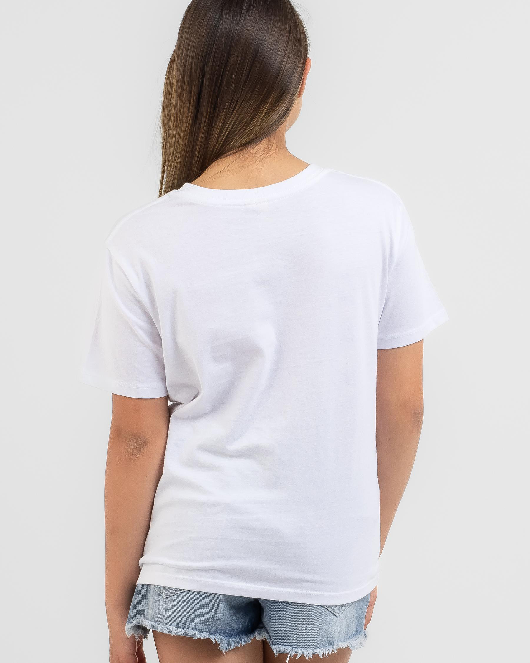 Shop Rip Curl Girls' Surf Check T-Shirt In Optical White - Fast ...