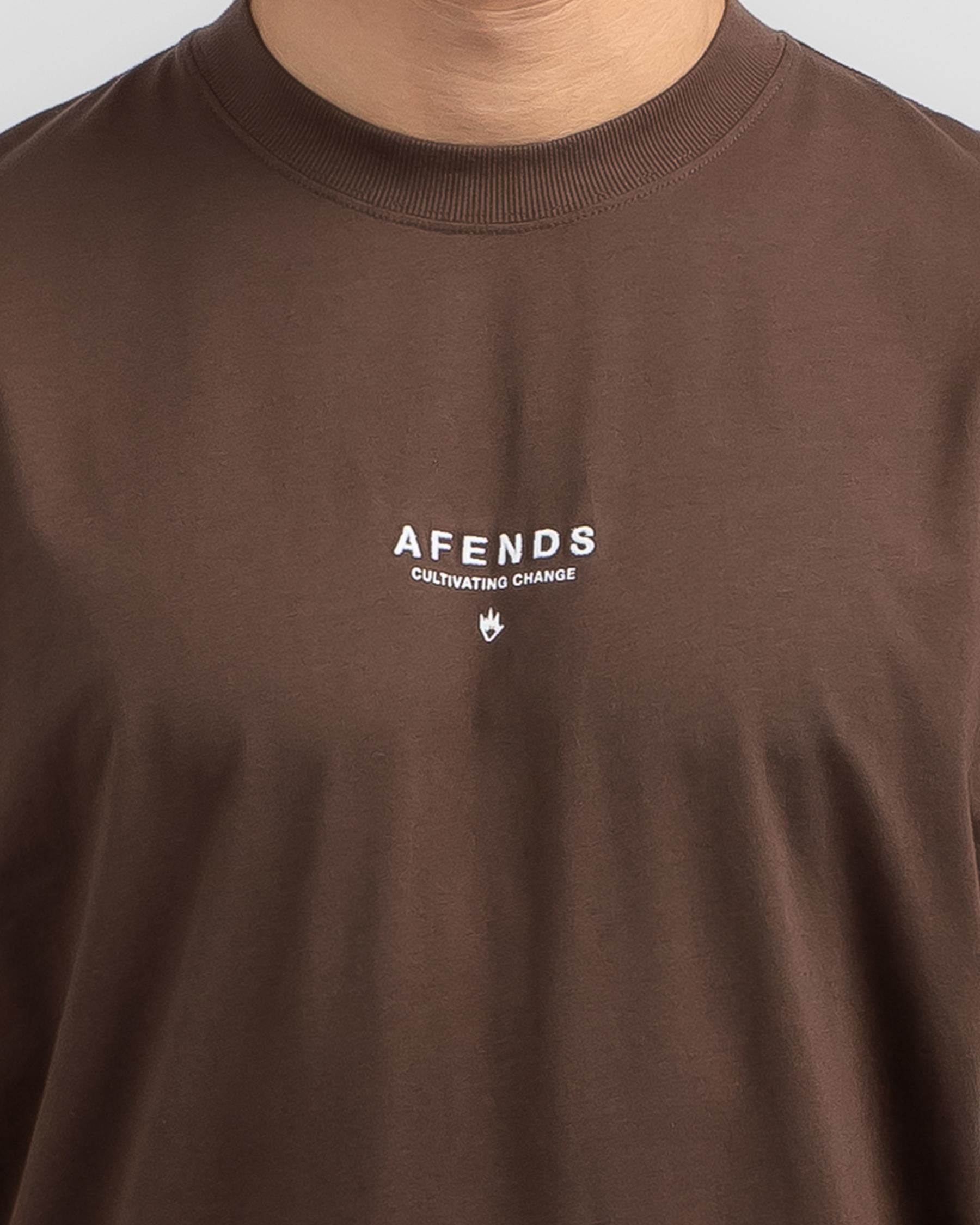 Shop Afends Space Retro Fit T-Shirt In Coffee - Fast Shipping & Easy ...