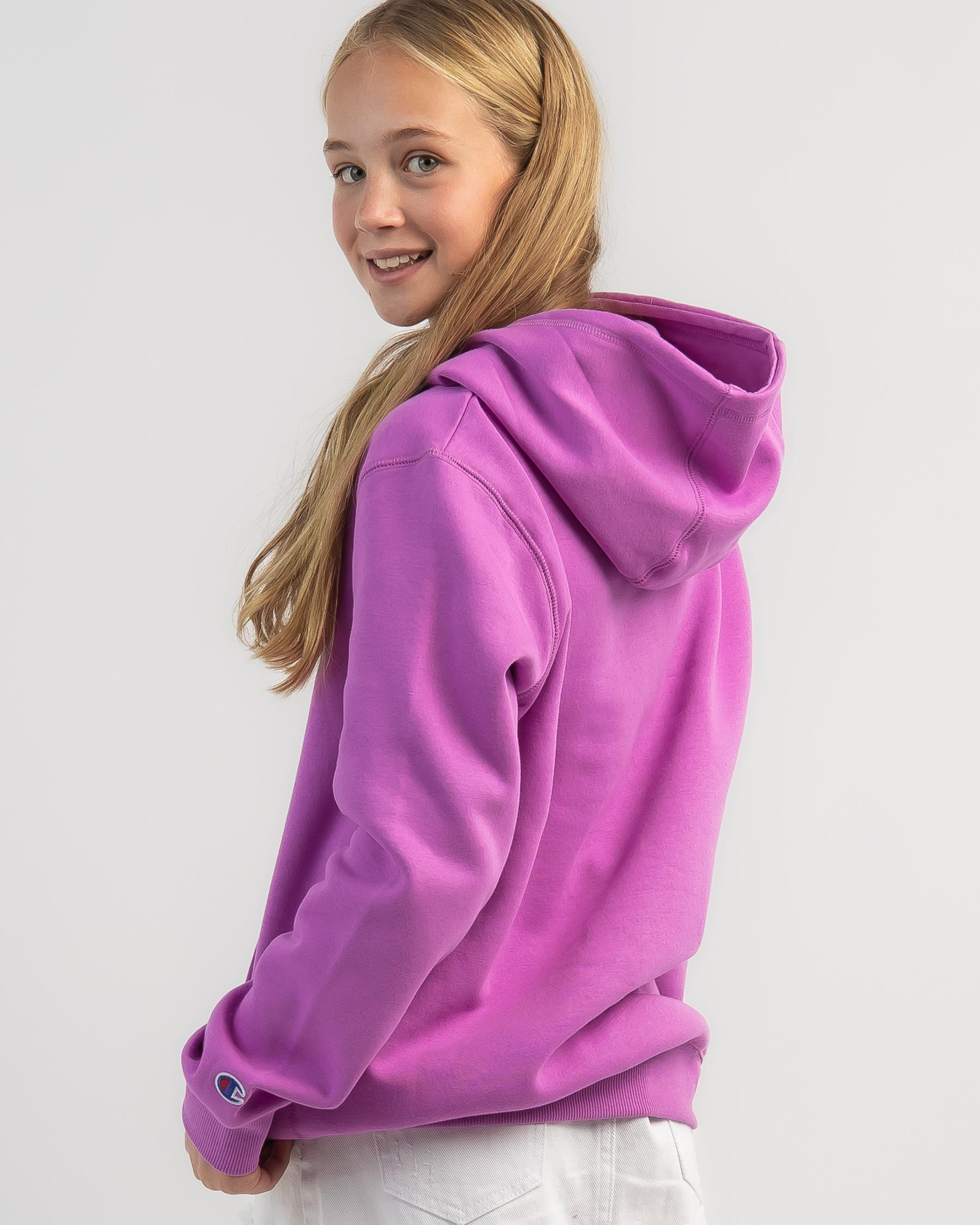 Shop Champion Girls' Sporty Hoodie In Pandora - Fast Shipping & Easy ...