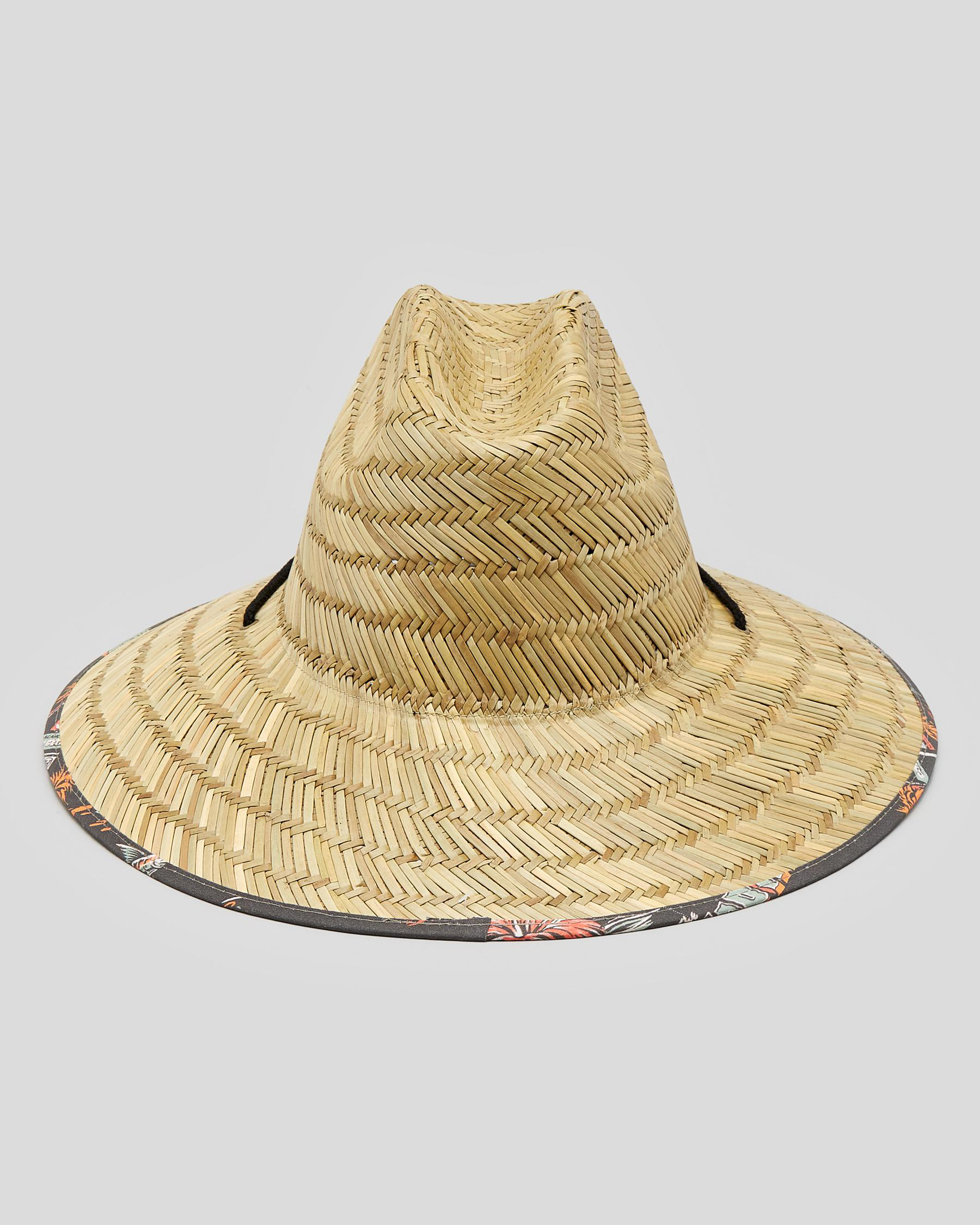 Shop The Mad Hueys Dirty Vacation Straw Hat In Black - Fast Shipping ...