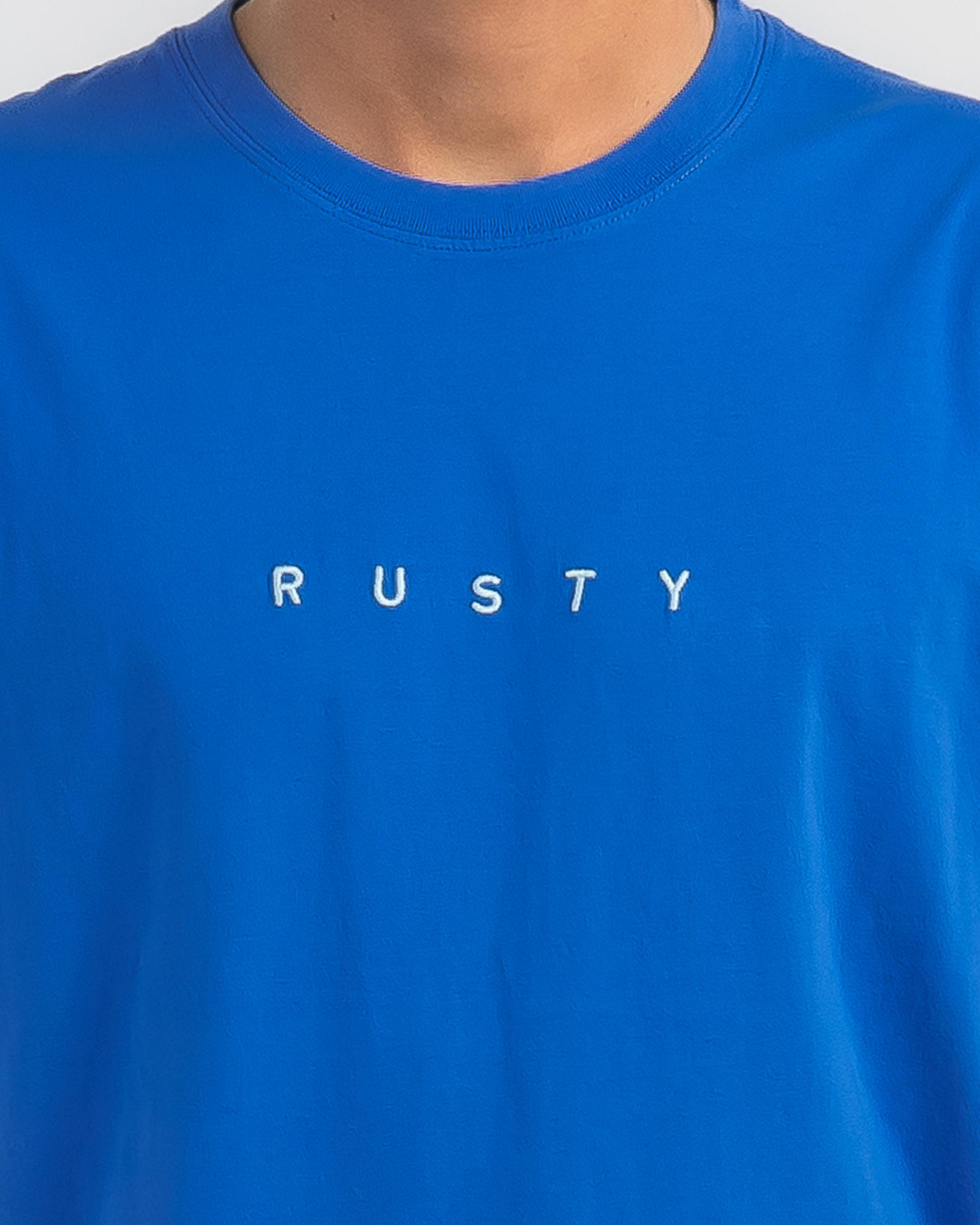 Shop Rusty Short Cut 2 T-Shirt In Vallarta Blue - Fast Shipping & Easy ...