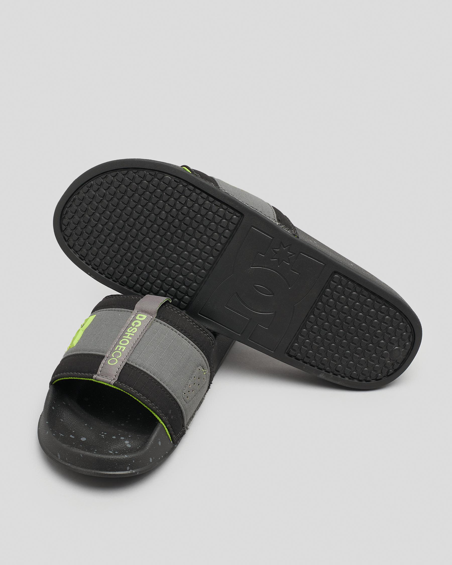 DC Shoes Lynx Slides In Black/lime Green - FREE* Shipping & Easy ...