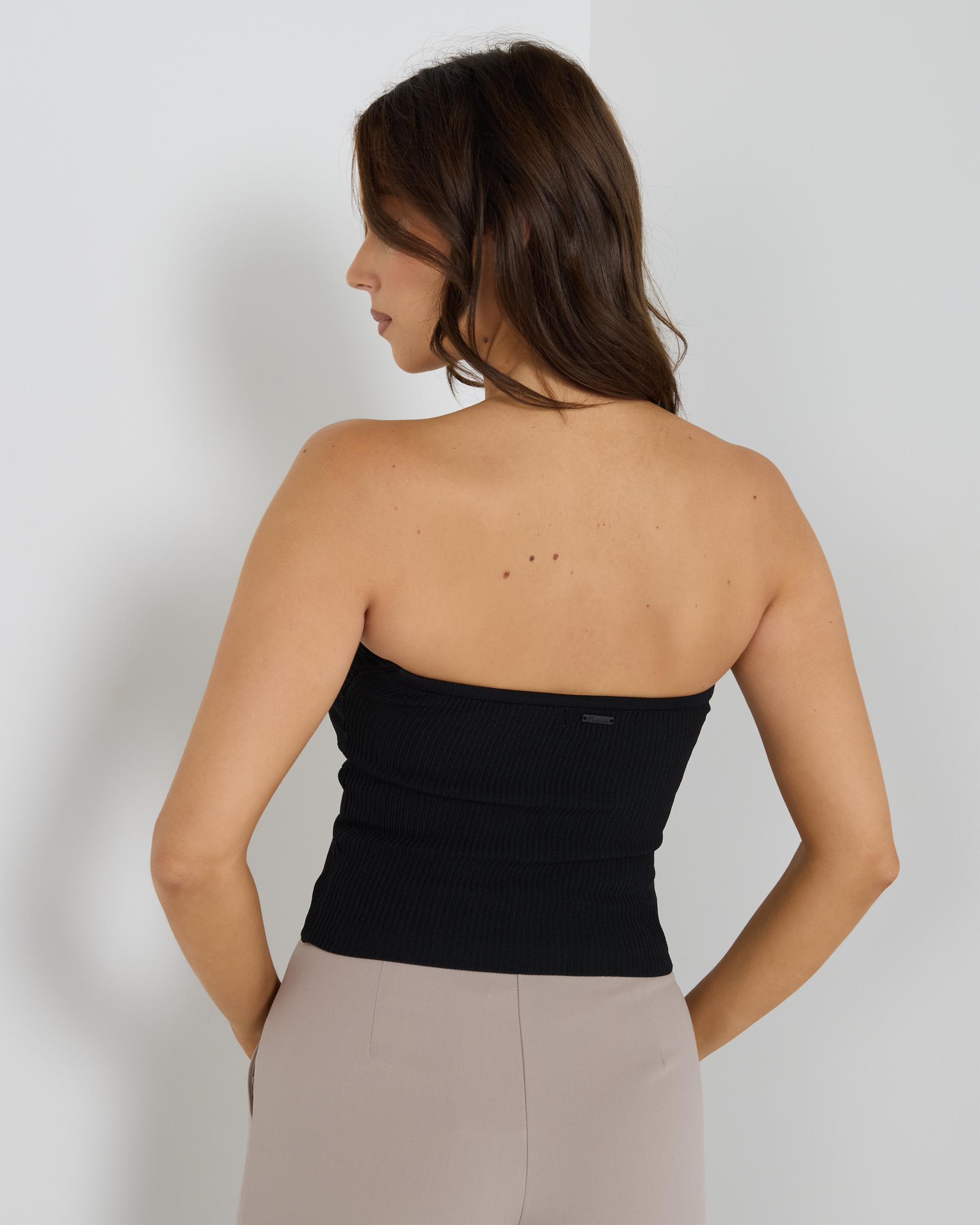Mooloola Bianca Knit Tube Top In Black | City Beach Australia