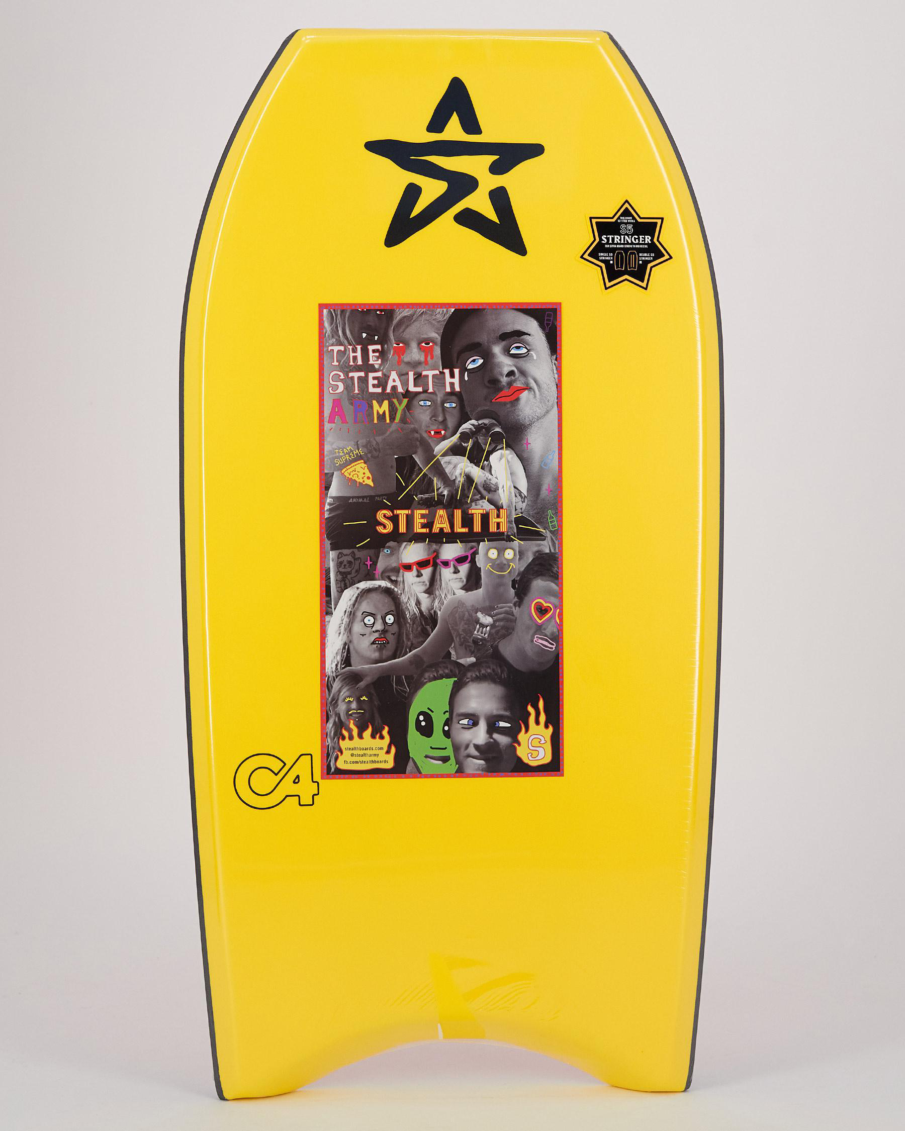 Shop Stealth C4 42" Bodyboard In Yellow - Fast Shipping & Easy Returns ...