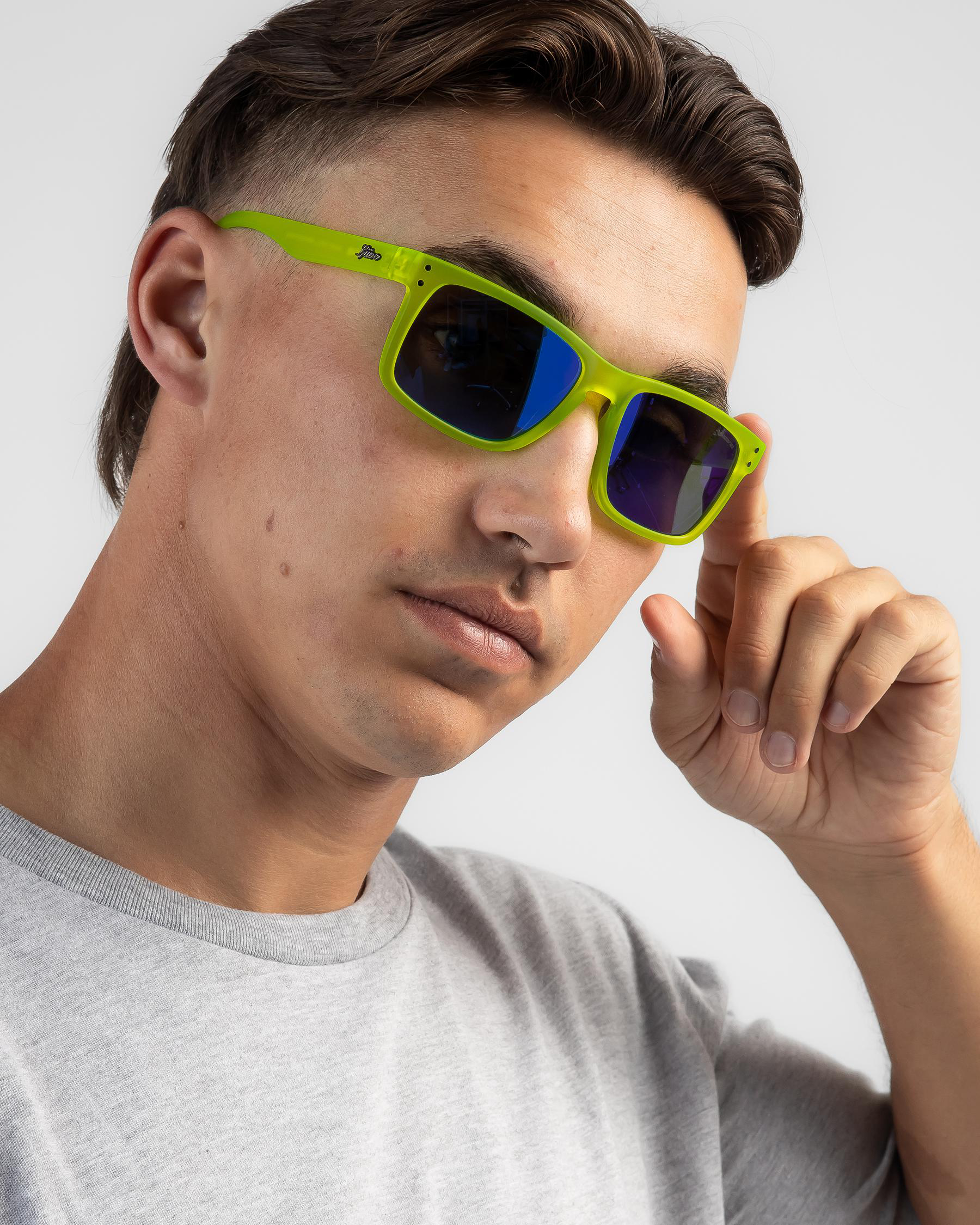 Shop Liive Cheap Thrill Sunglasses In Mirror Matt Xtal Fluro - Fast ...