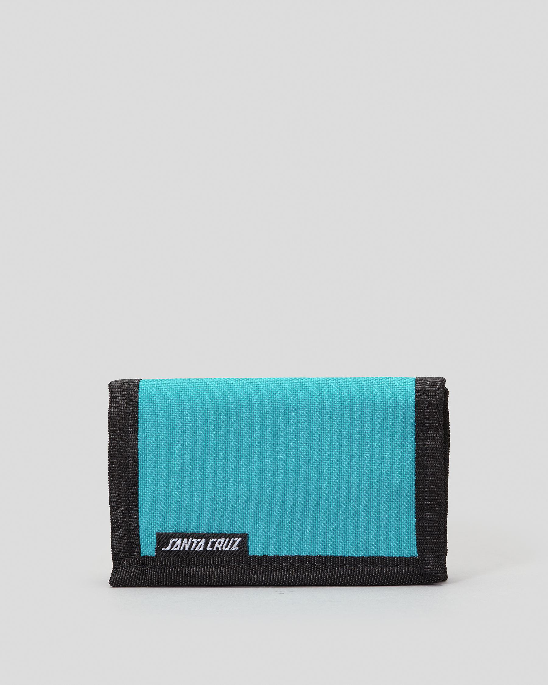 Shop Santa Cruz SC Arch Tri-fold Wallet In Teal - Fast Shipping & Easy ...