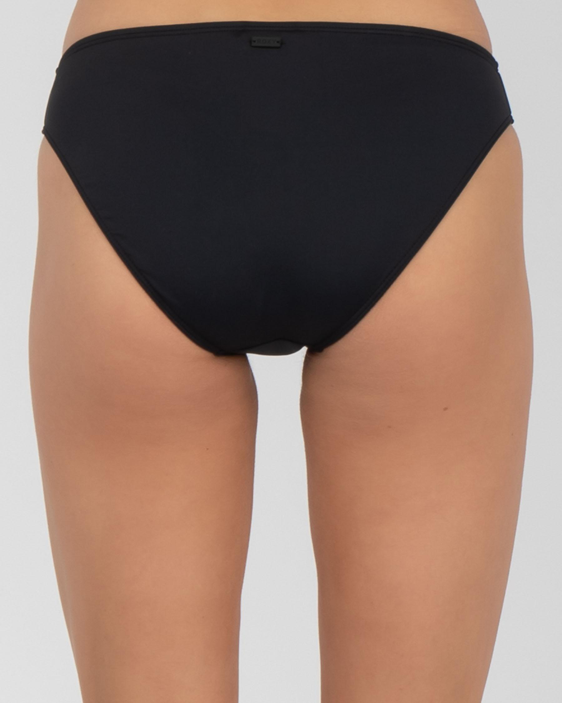 Shop Roxy Sd Beach Classics Bikini Bottom In True Black Kvj0 - Fast Shipping & Easy Returns ...