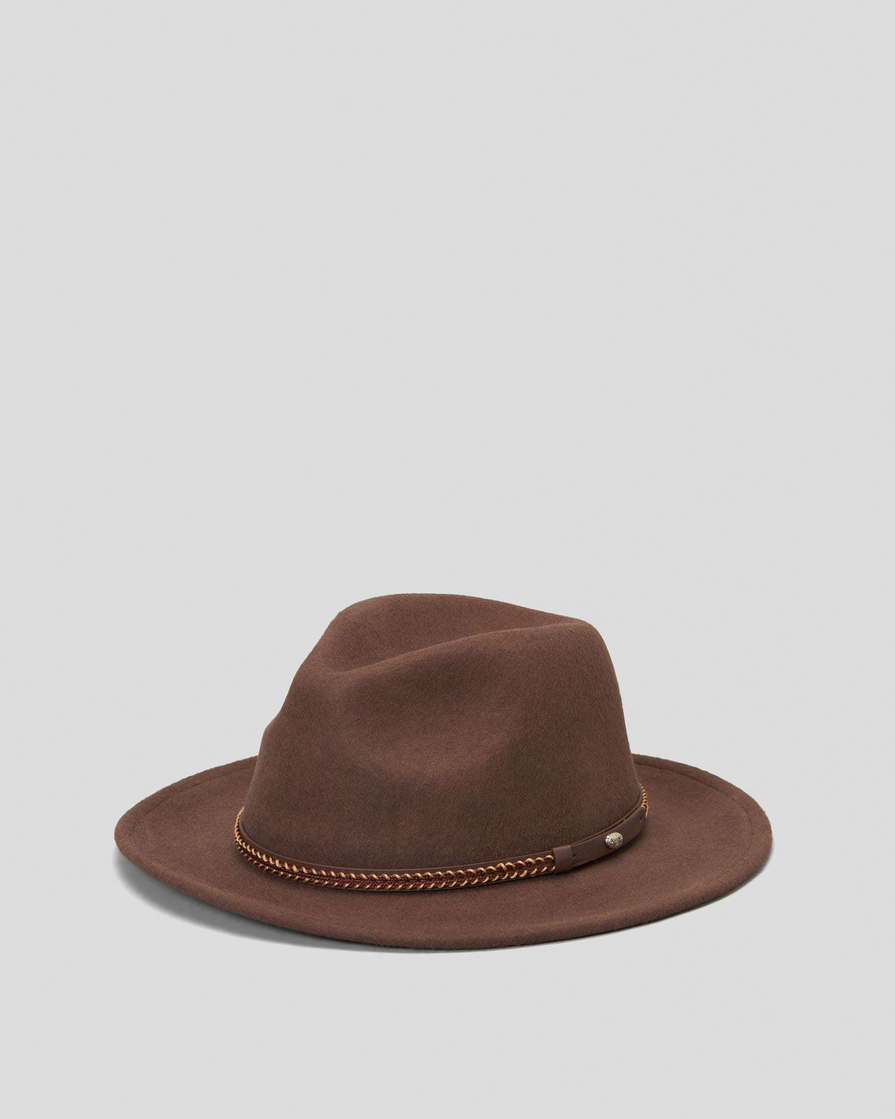 Shop Lucid Hart Felt Hat In Chocolate - Fast Shipping & Easy Returns ...