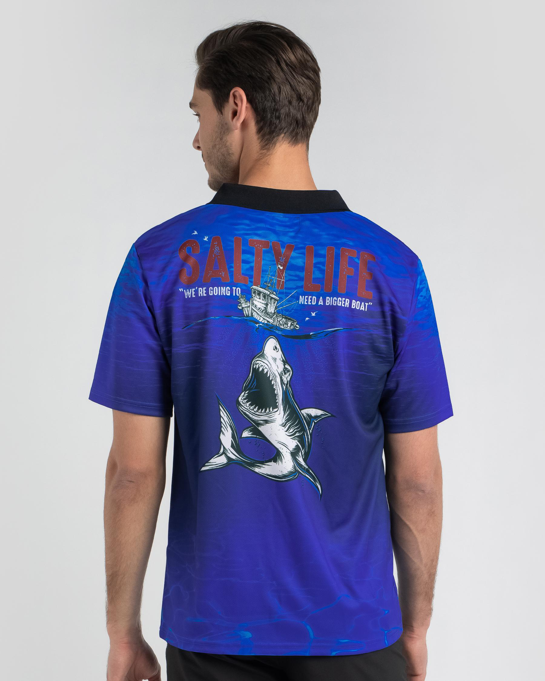 Shop Salty Life Apex Polo T-Shirt In Black - Fast Shipping & Easy ...