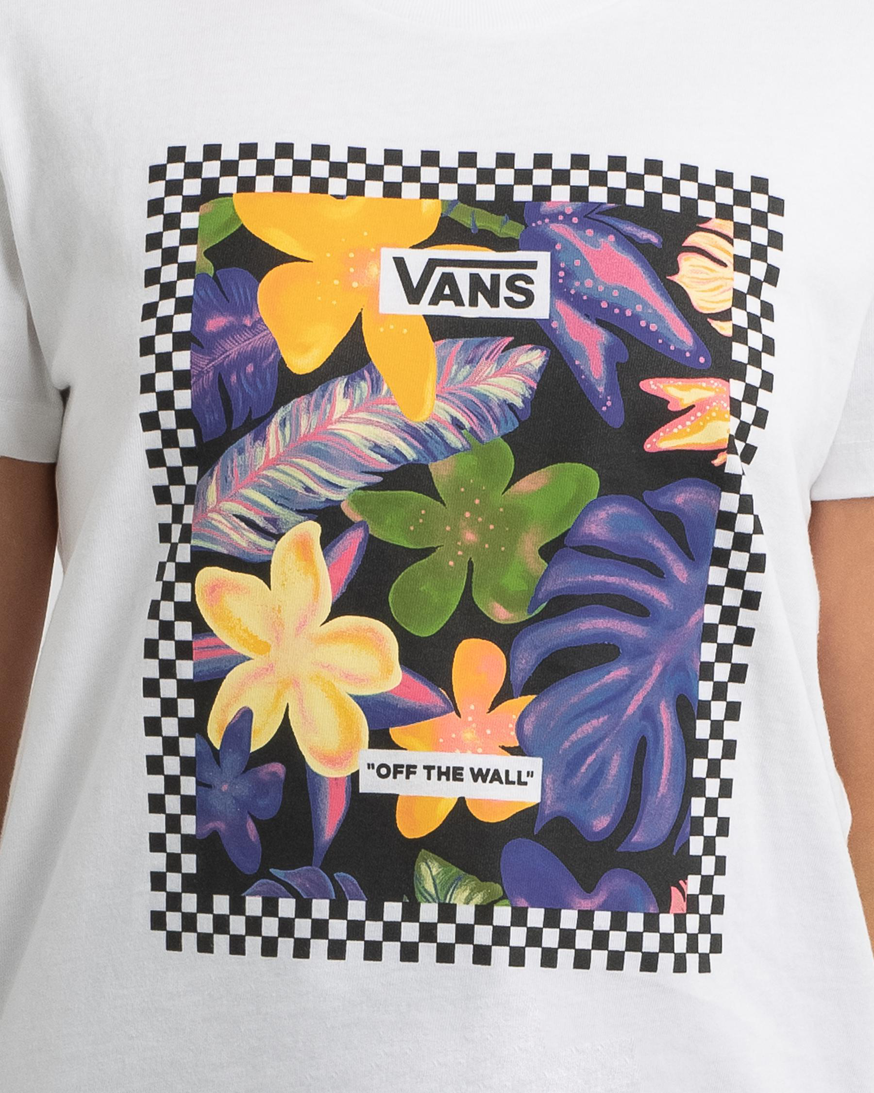Shop Vans Border Box T-Shirt In White - Fast Shipping & Easy Returns ...