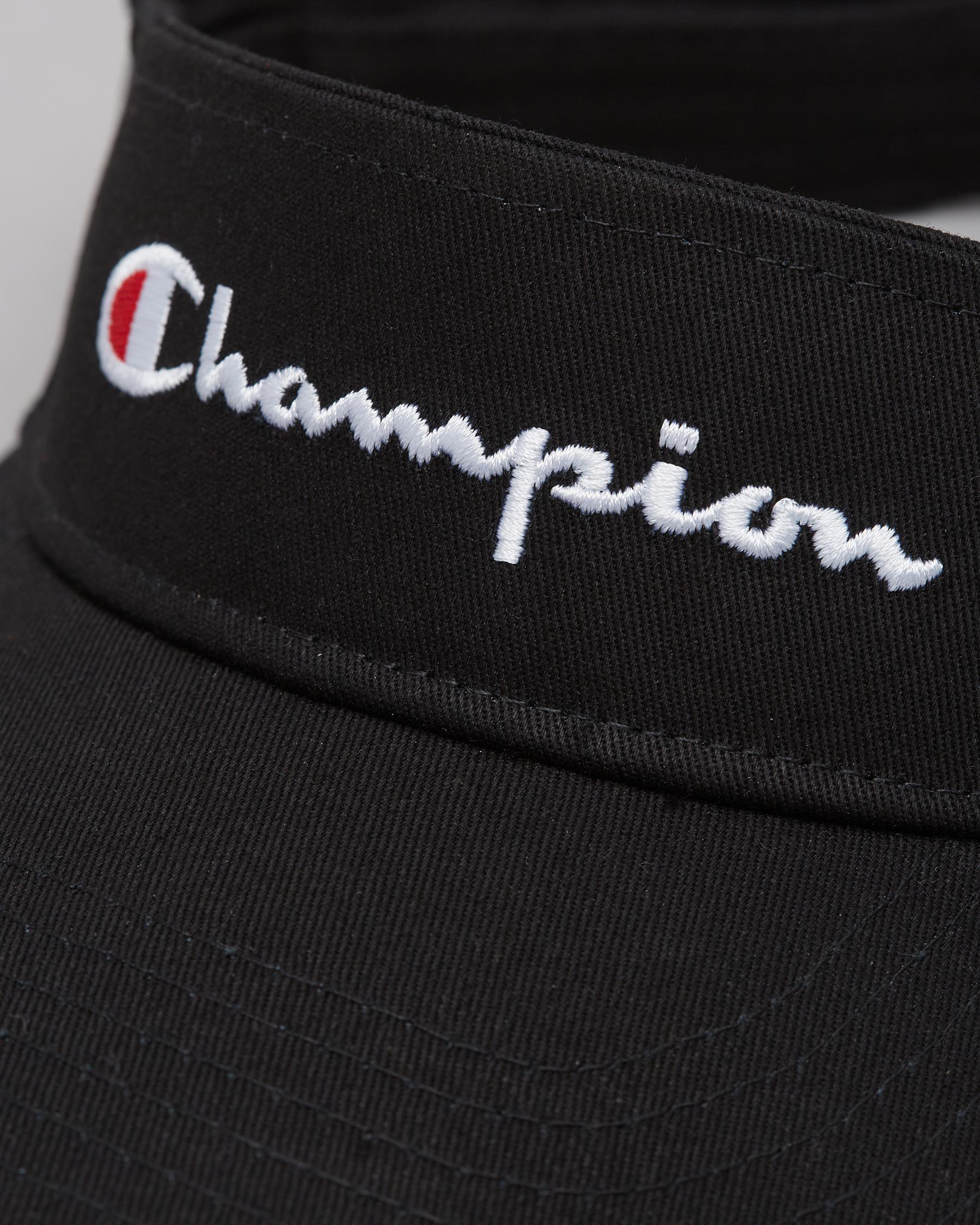 Shop Champion Logo Visor In Black - Fast Shipping & Easy Returns - City ...