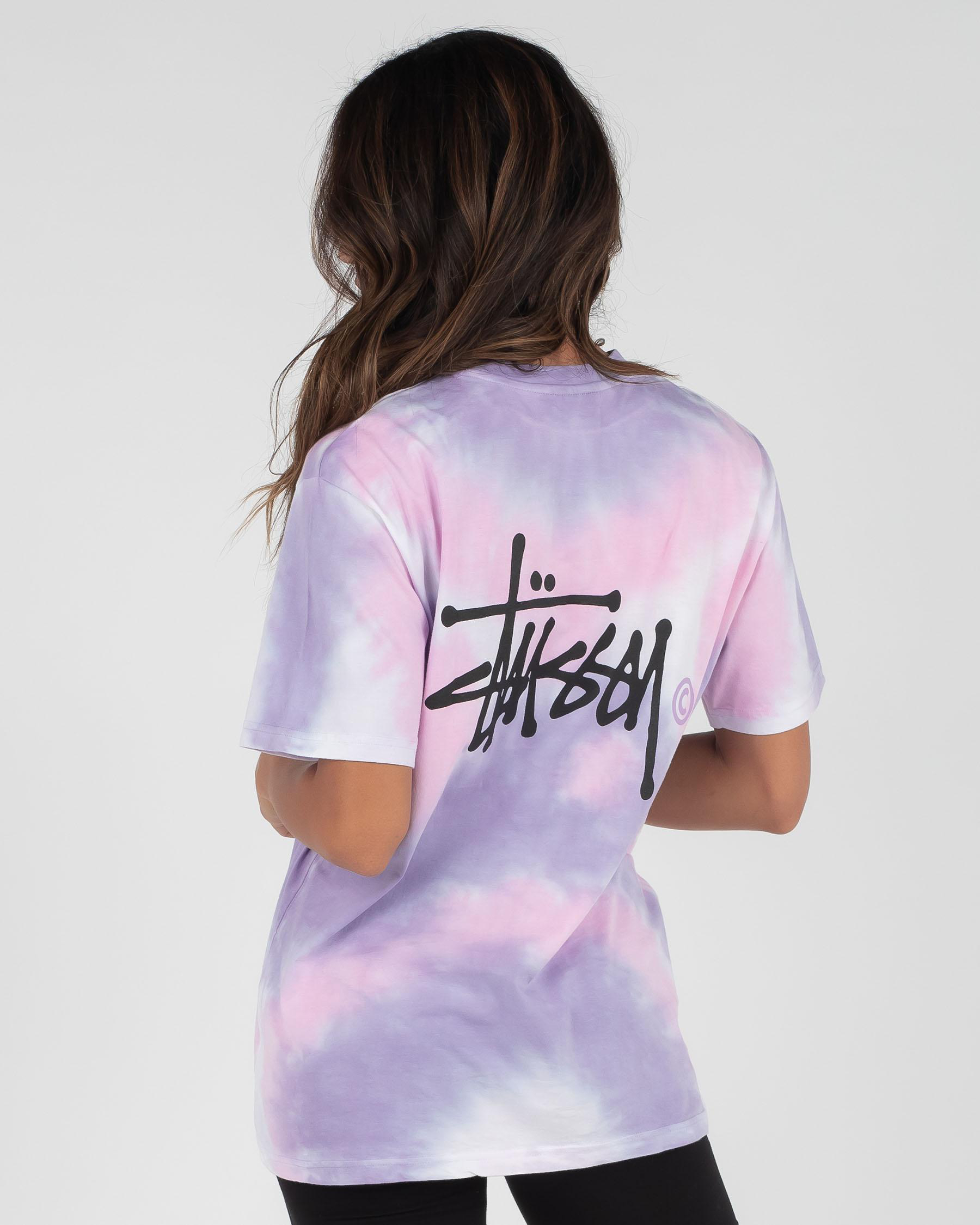 Shop Stussy Verna Tie Dye T-Shirt In Mauve - Fast Shipping & Easy ...
