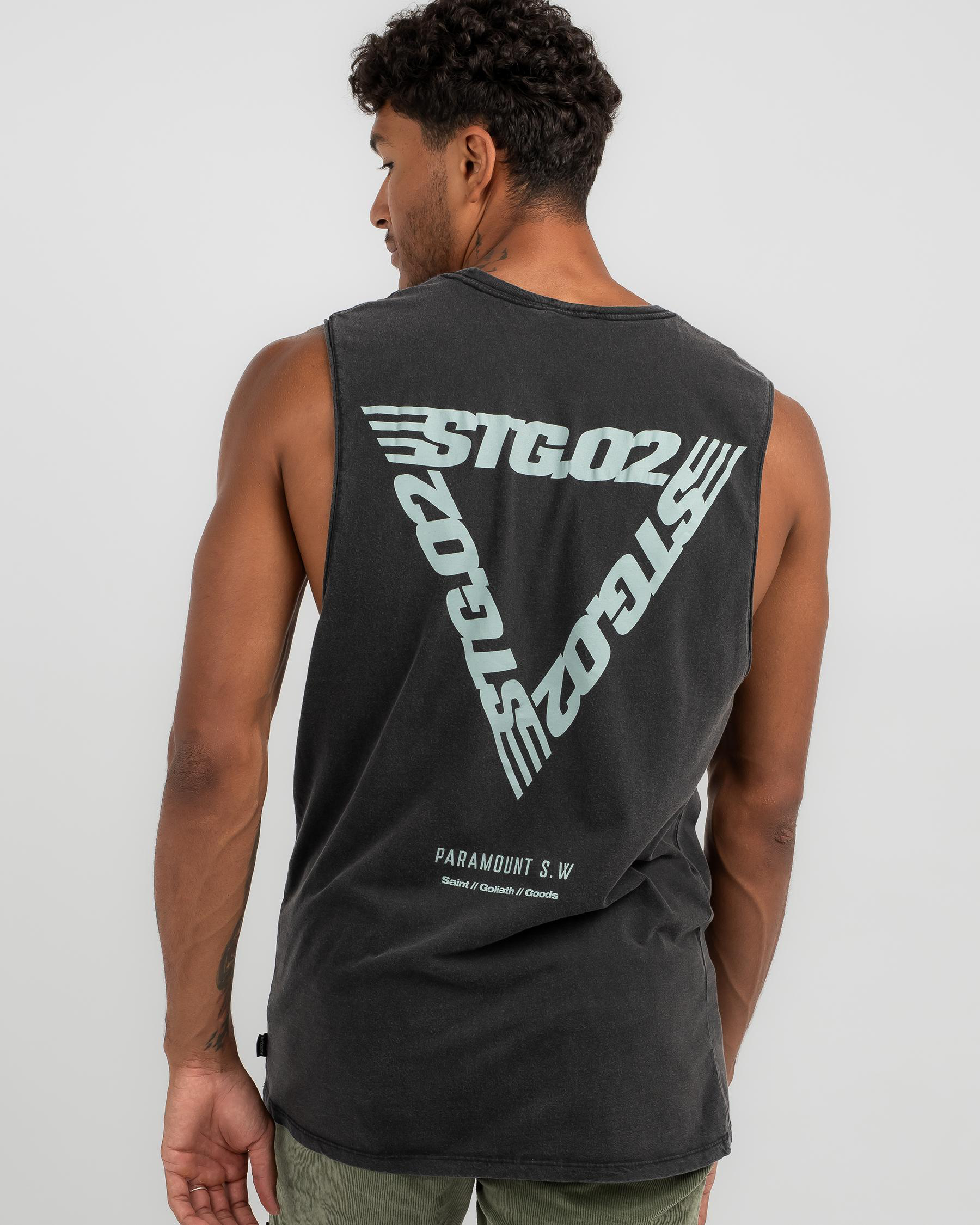 Shop St. Goliath Prism Muscle Tank In White/black - Fast Shipping ...