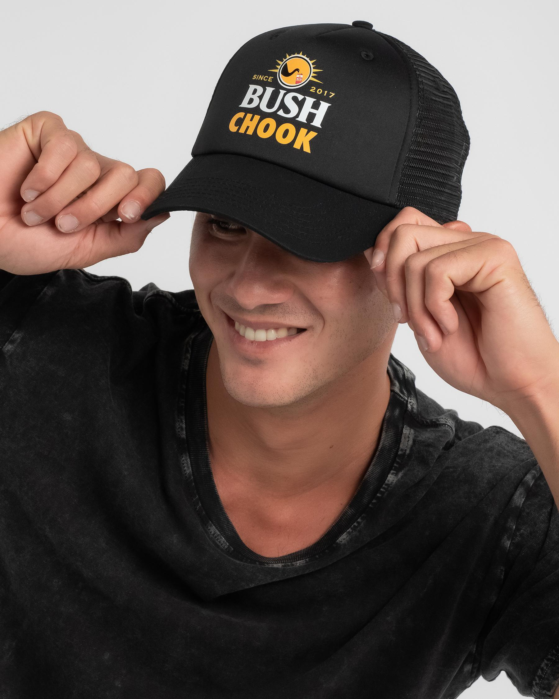 Shop Bush Chook Trucker Cap In Black - Fast Shipping & Easy Returns ...