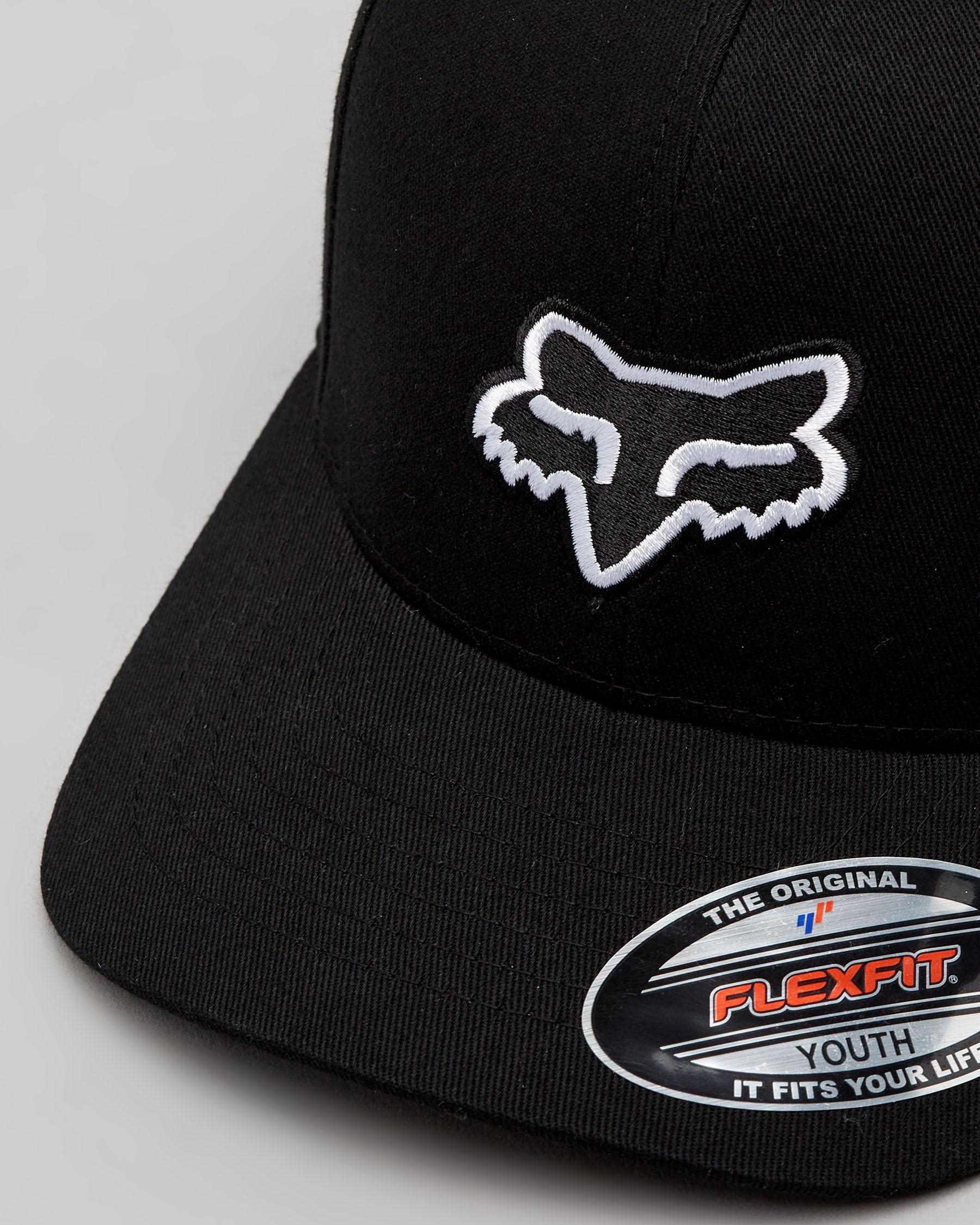Shop Fox Boys' Legacy FF Cap In Black - Fast Shipping & Easy Returns ...