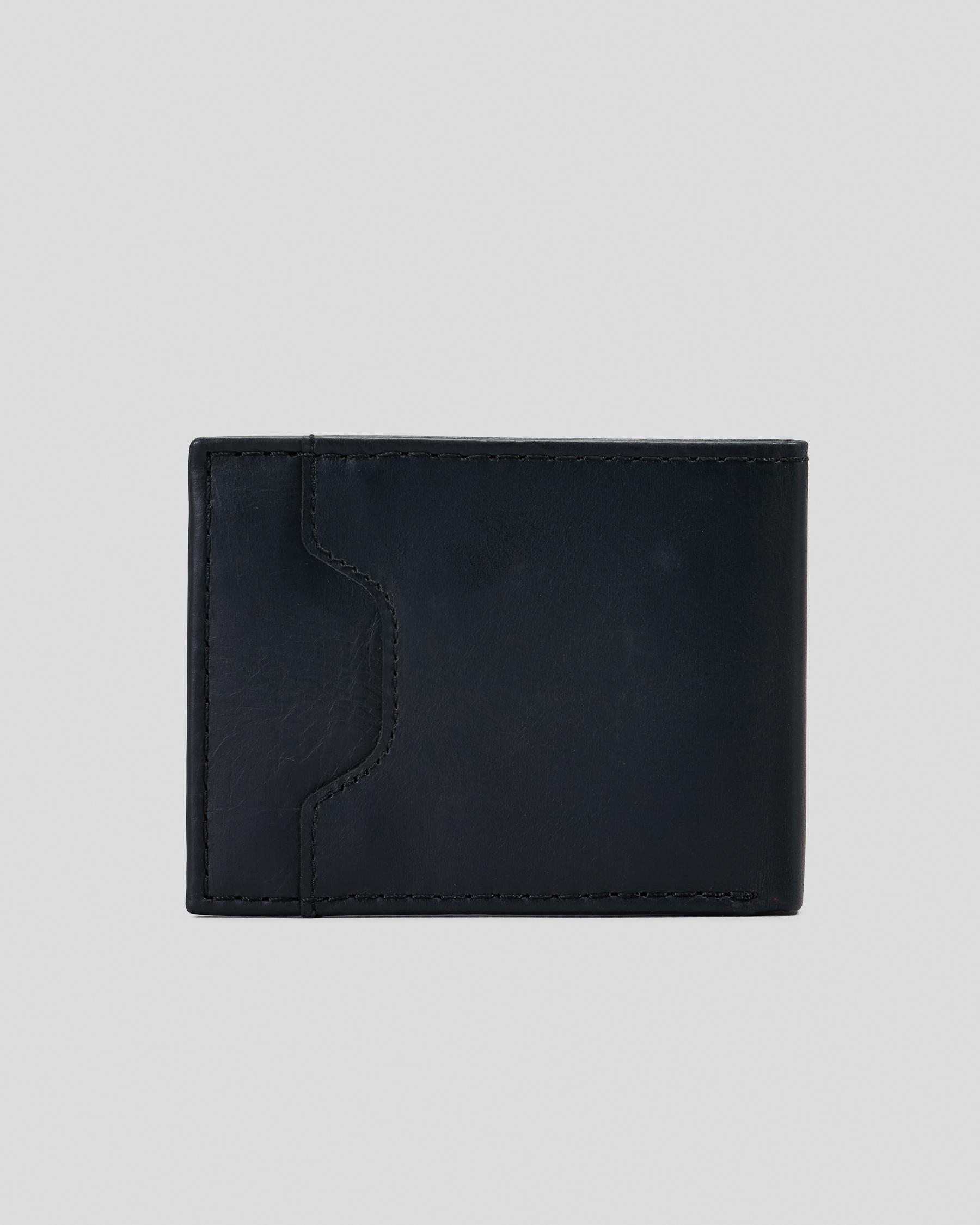 Shop Rip Curl Stashed RFID All Day Leather Wallet In Black - Fast ...