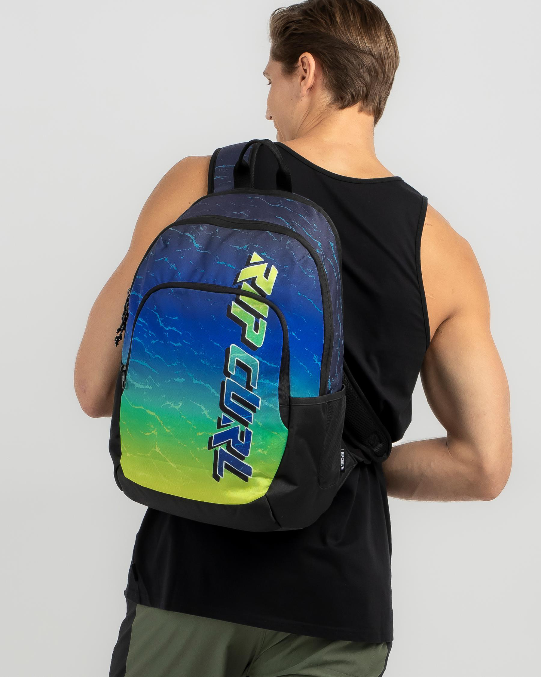 Shop Rip Curl Ozone 30L Faded Slant Backpack In Aqua - Fast Shipping ...