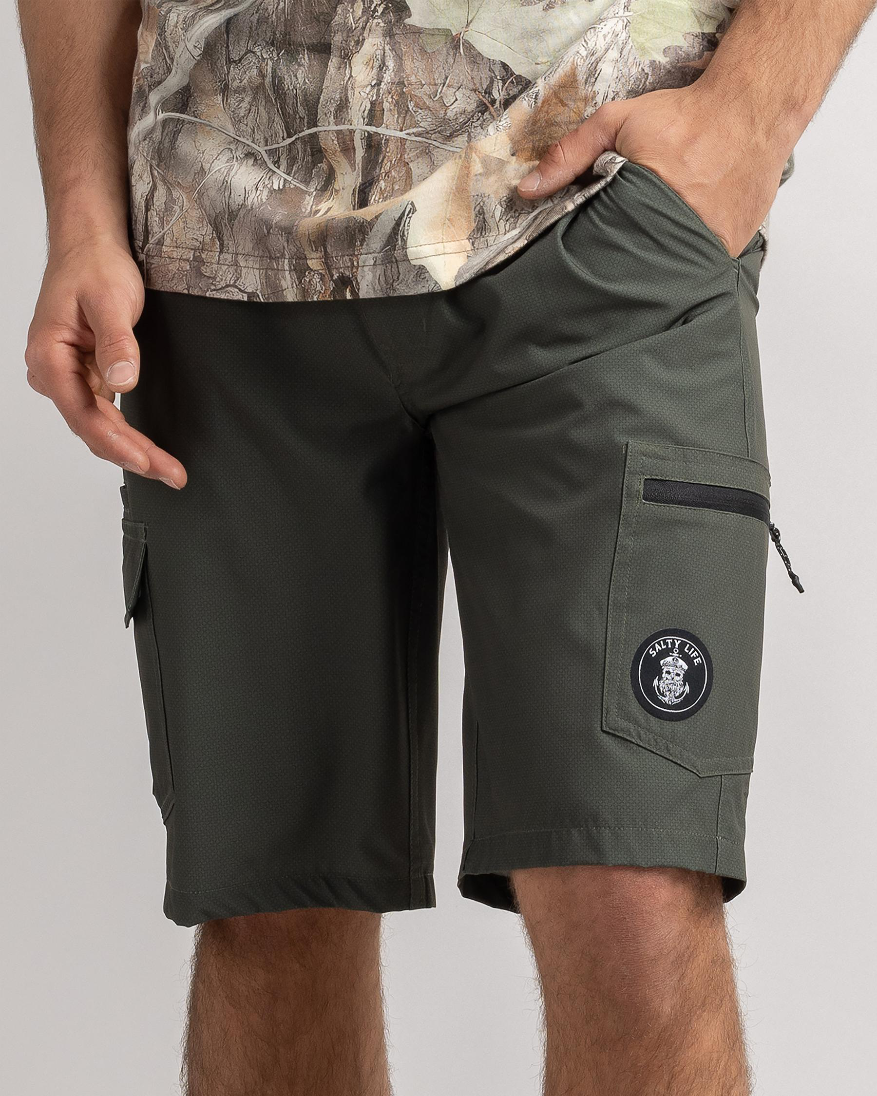 Shop Salty Life Bait Walk Shorts In Olive - Fast Shipping & Easy ...
