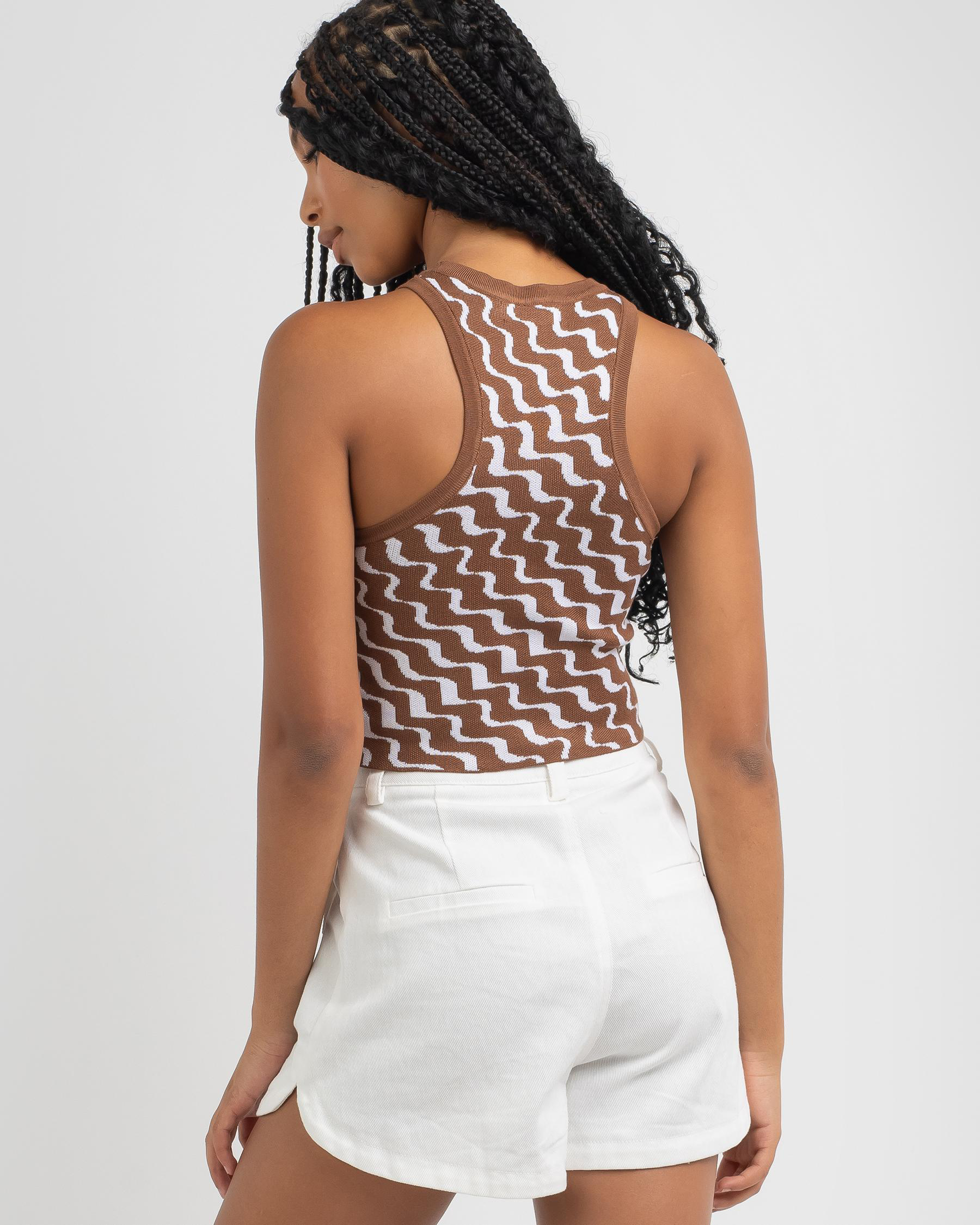 Shop Thanne Retro Baby Knit Top In Brown - Fast Shipping & Easy Returns ...