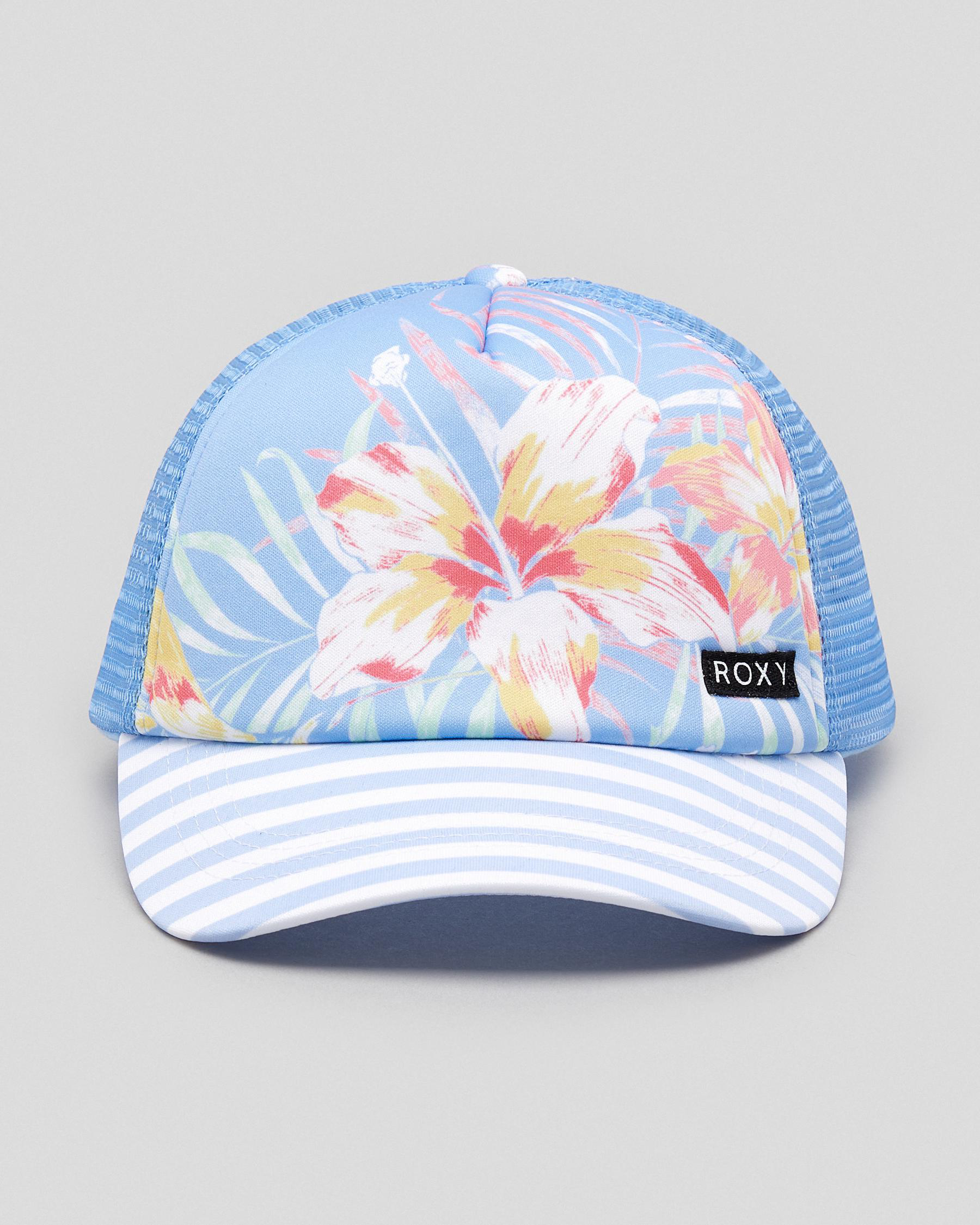 Shop Roxy Girls' Honey Coconut Trucker Cap In Lavender Lustre Vintage ...