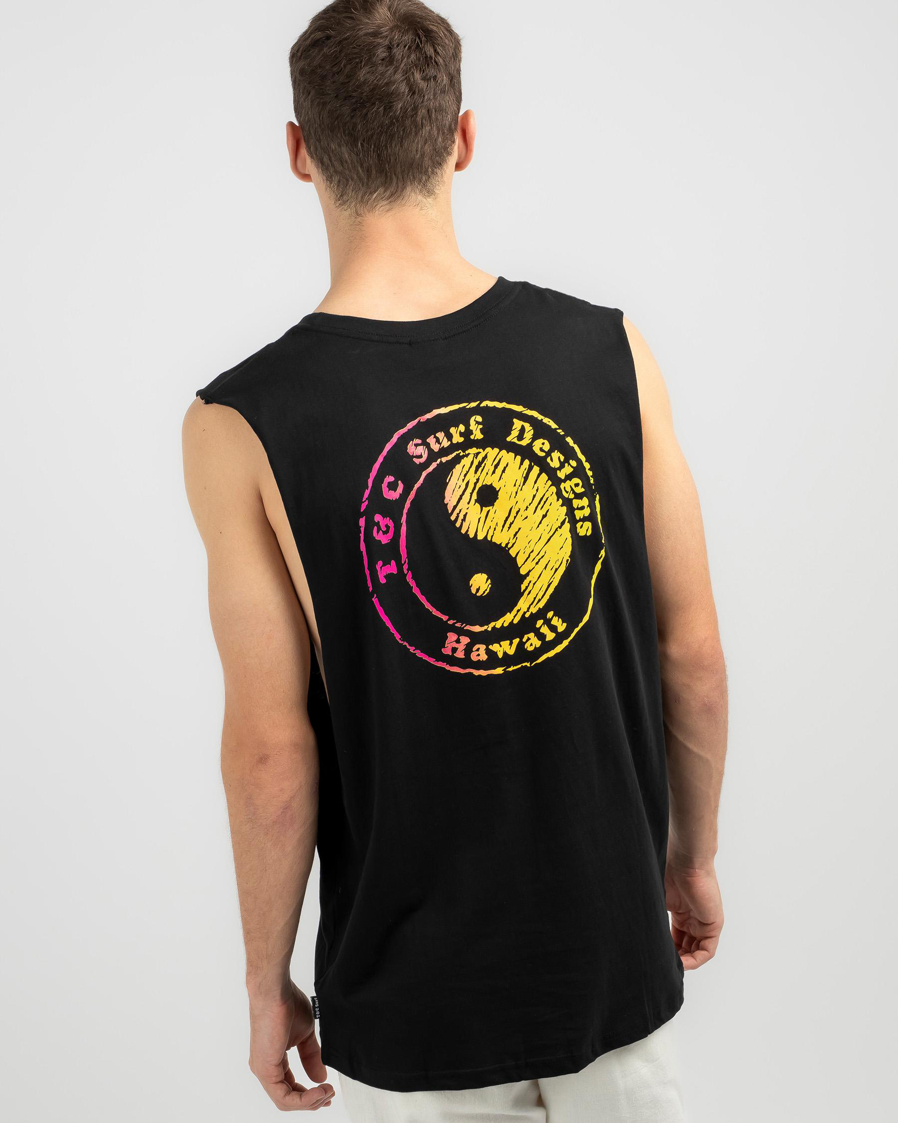 Shop Town & Country Surf Designs Monochrome Muscle Tank In Black ...