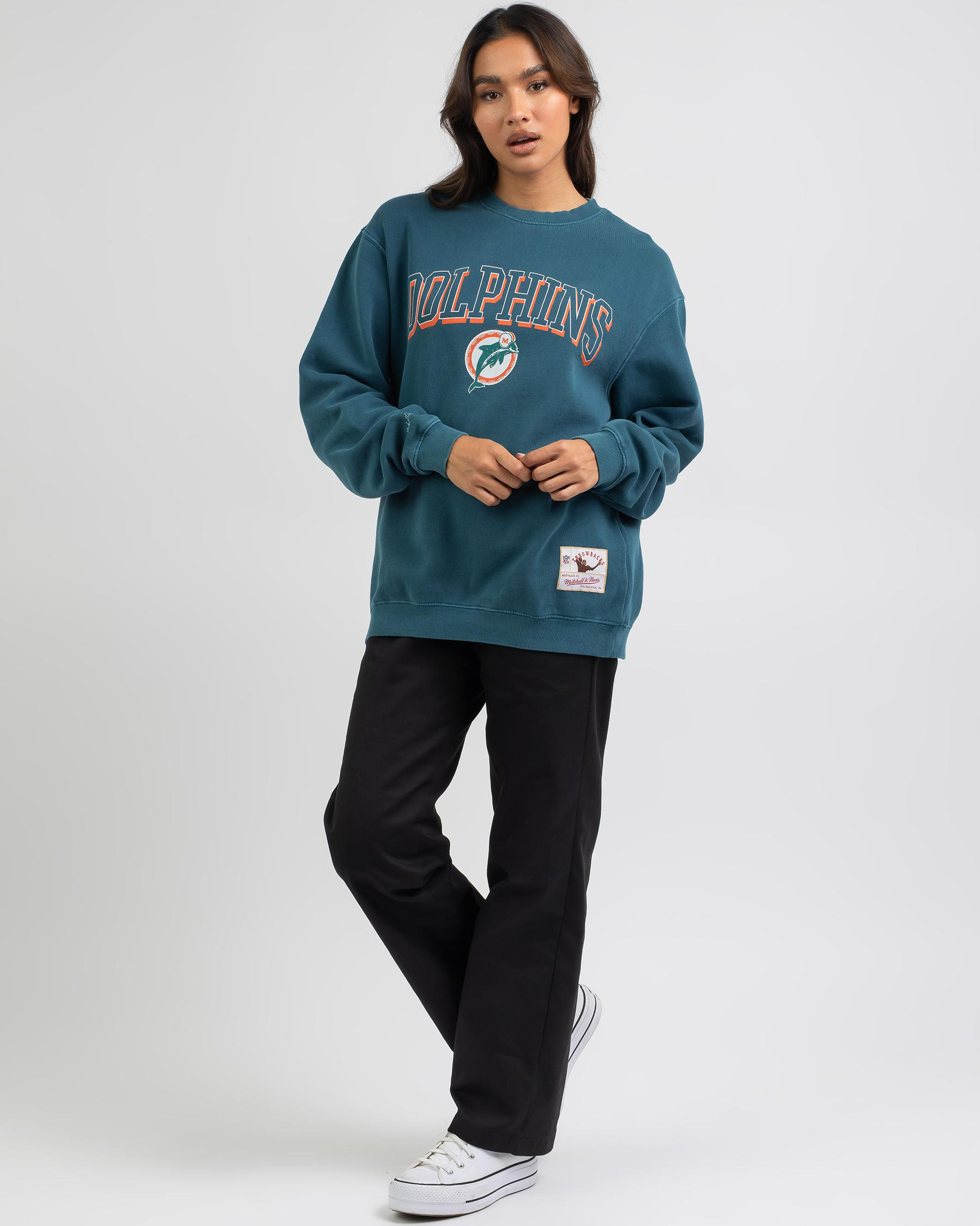 Shop Mitchell & Ness NFL Vintage Keyline Logo Sweatshirt In Faded Teal ...
